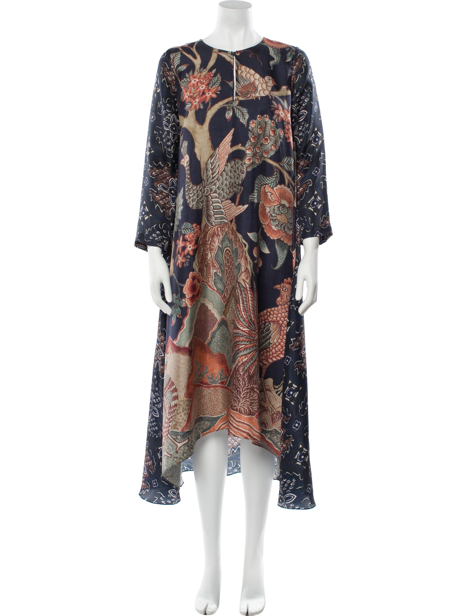 Biyan Silk Long Dress - Blue Dresses, Clothing - BIY20456 | The RealReal