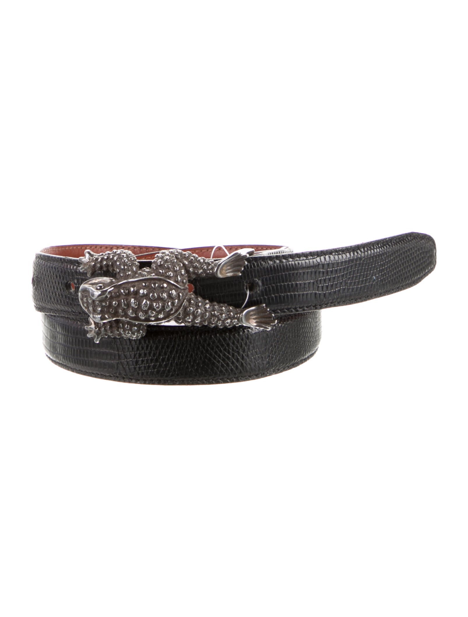 Kieselstein-Cord Skinny Lizard Belt Kit - Black Belts, Accessories ...