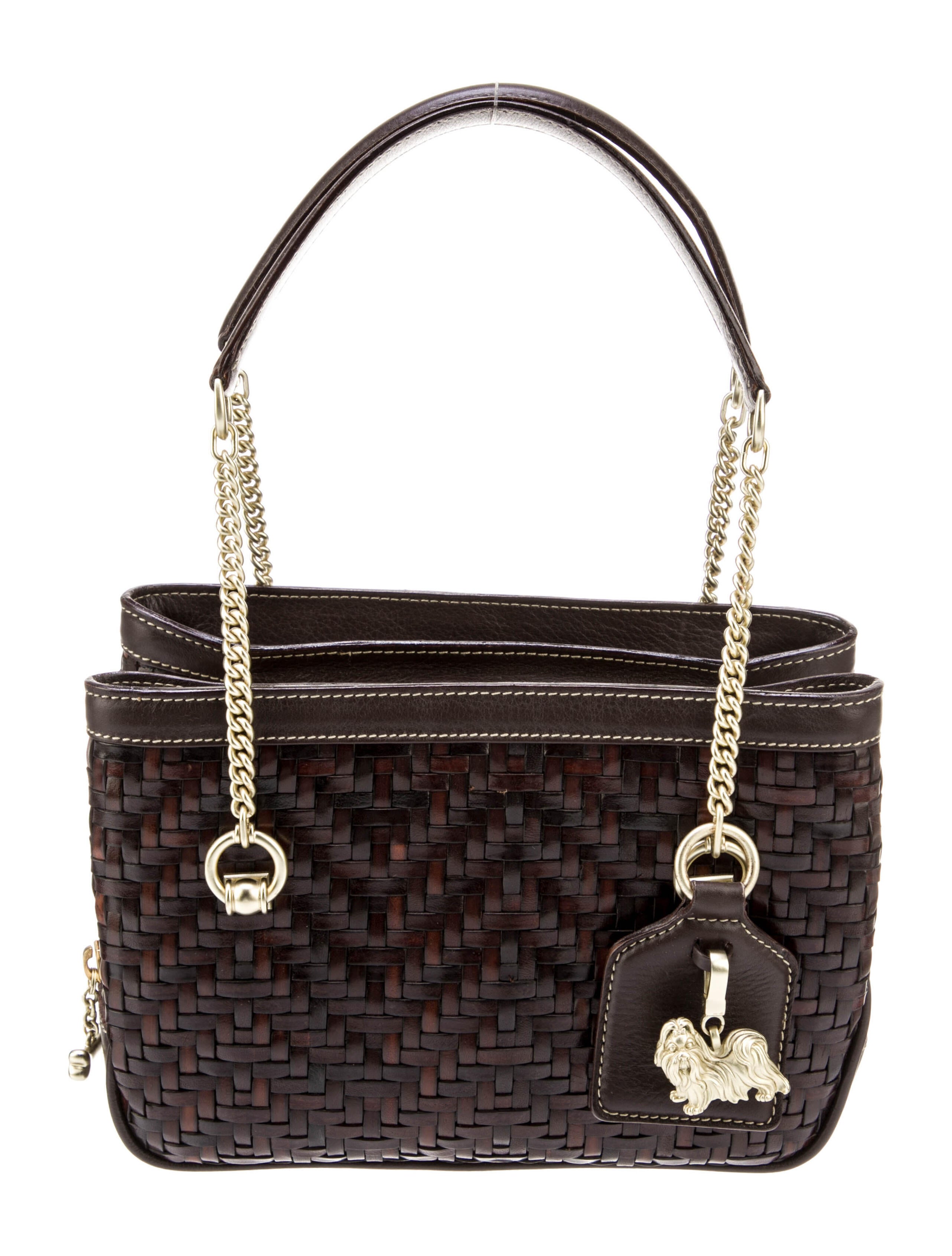 Kieselstein-Cord Chain-Link Leather Shoulder Bag - Brown Shoulder Bags ...