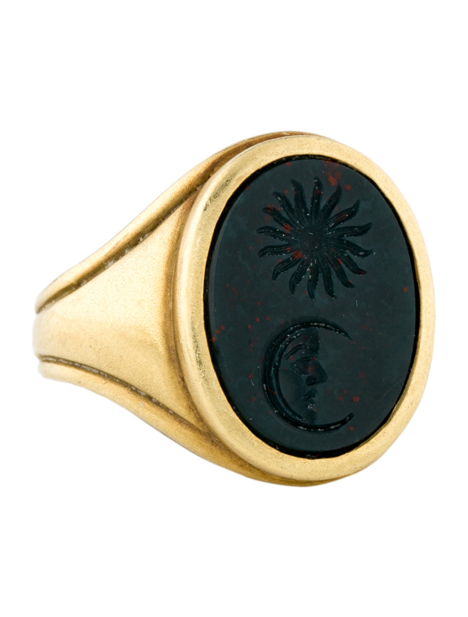 Kieselstein-Cord 18K Bloodstone Signet Ring - 18K Yellow Gold Signet ...