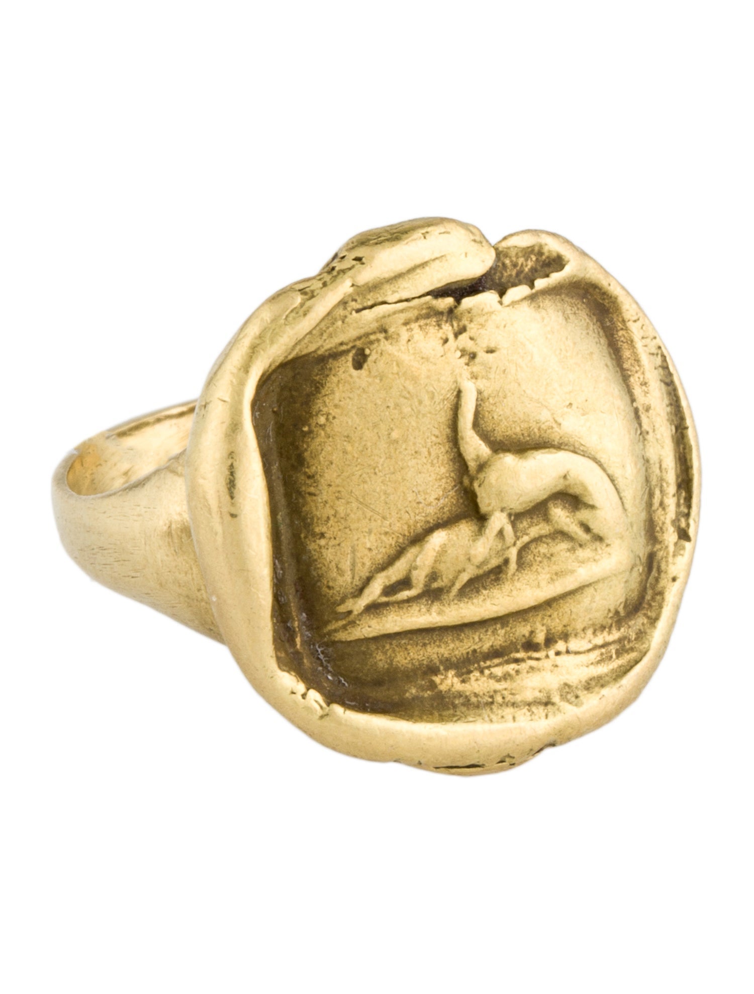 Kieselstein-Cord 18K Carved Cocktail Ring - 18K Yellow Gold Cocktail ...