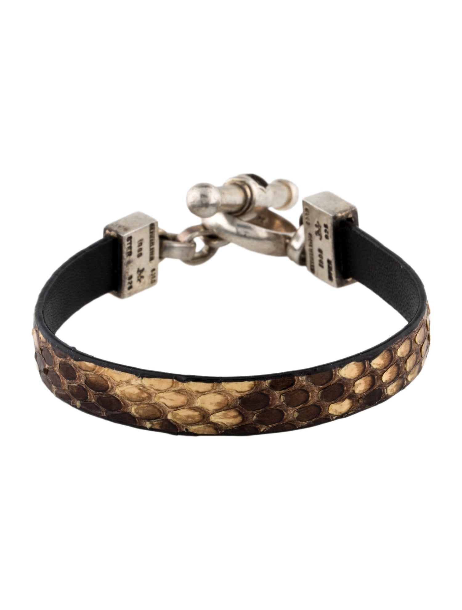 Kieselstein-Cord Snakeskin Toggle Wrap Bracelet - Sterling Silver Wrap ...