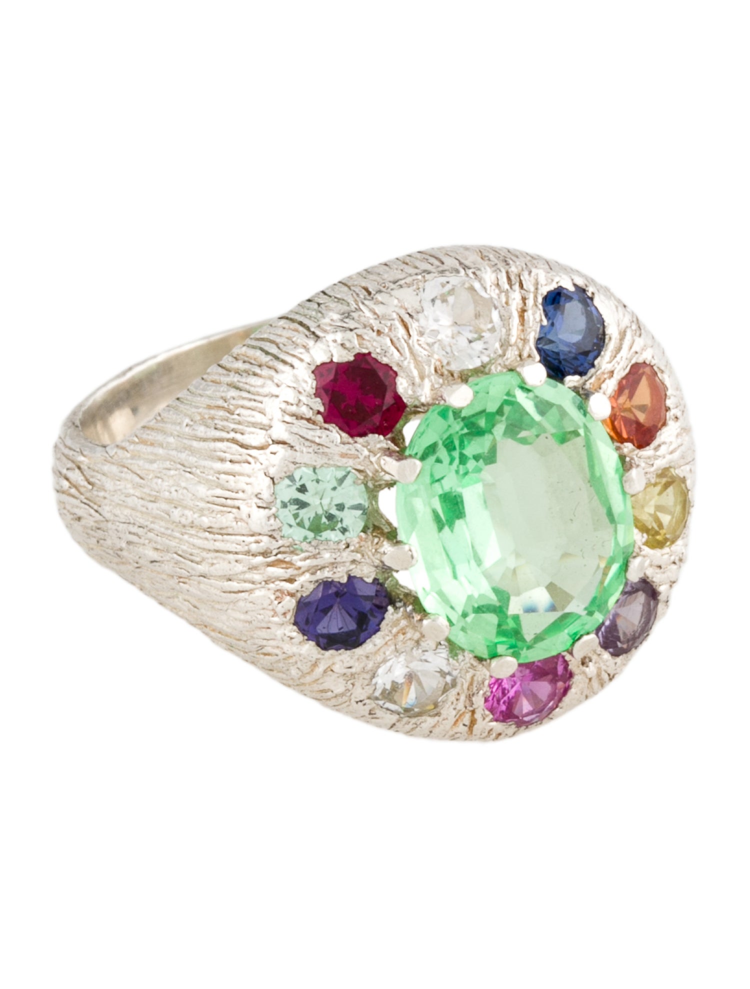 Bleue Burnham Synthetic Sapphire & Synthetic Ruby Signet Ring - Signet ...