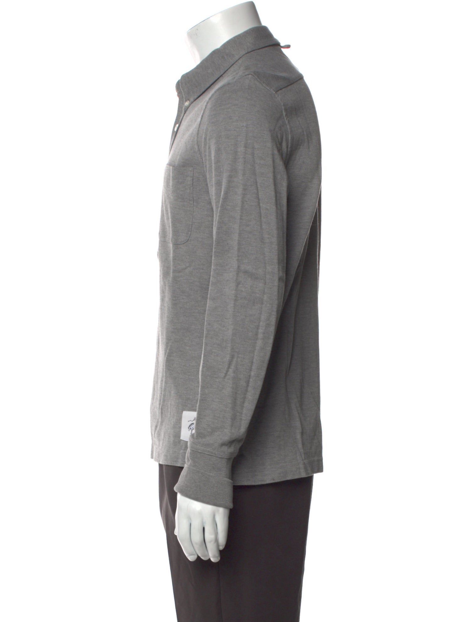AMI Collar Short Sleeve Polo Shirt - Black Polos, Clothing - AAMII28171 ...