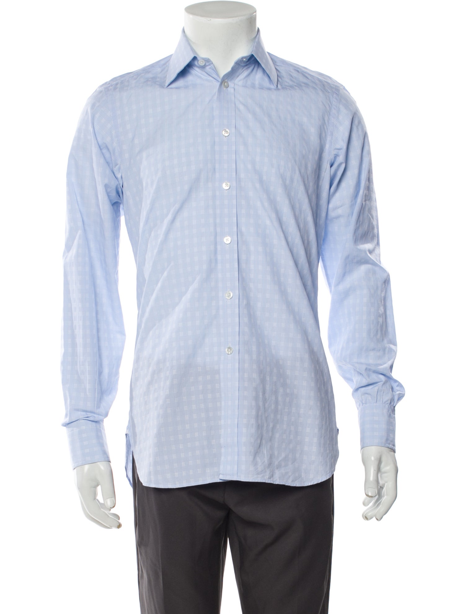 Turnbull & Asser Striped Long Sleeve Dress Shirt - Blue Dress Shirts ...