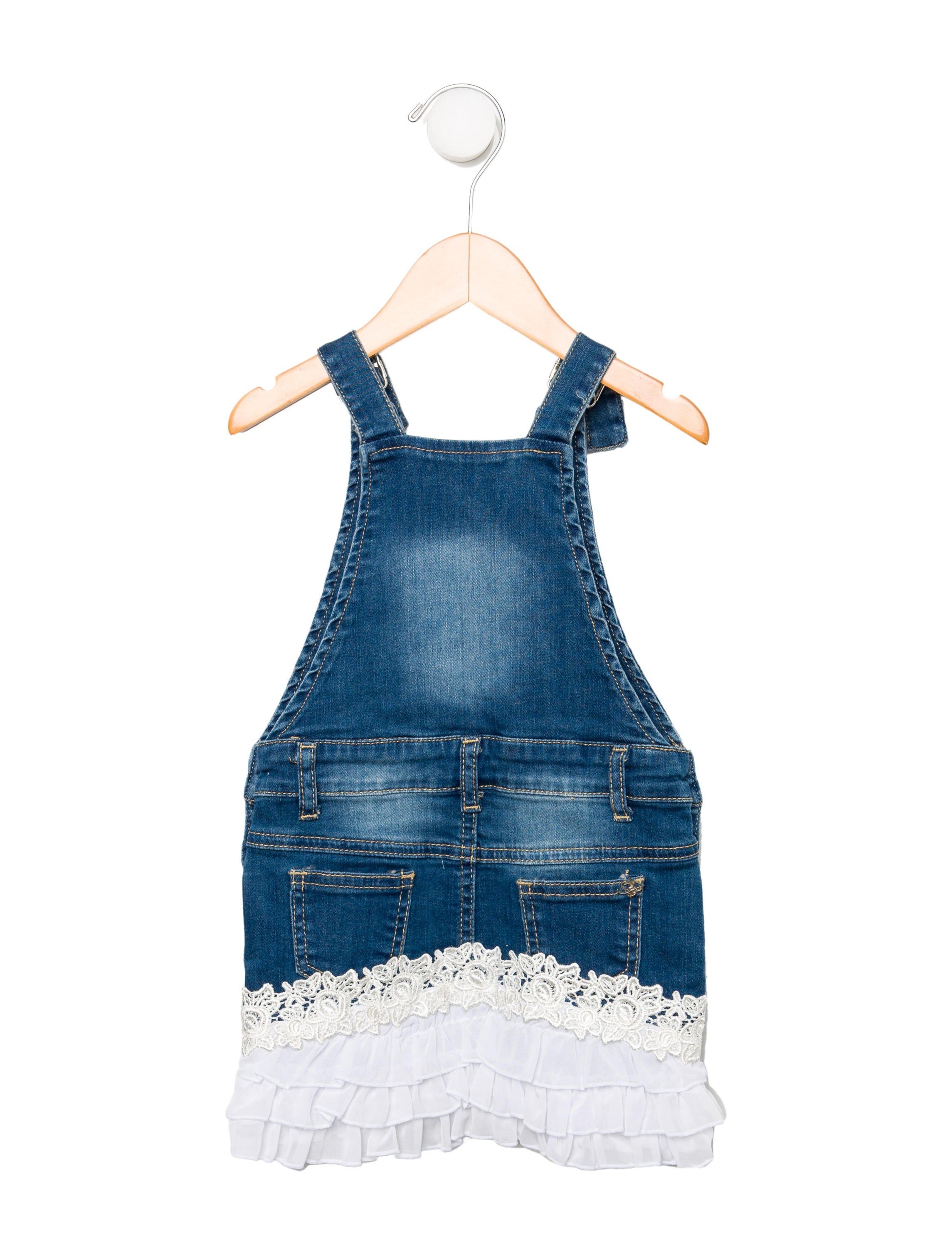 Blumarine Infant Girls' Denim Overall Dress w/ Tags - Blue Sizes 0-24 ...
