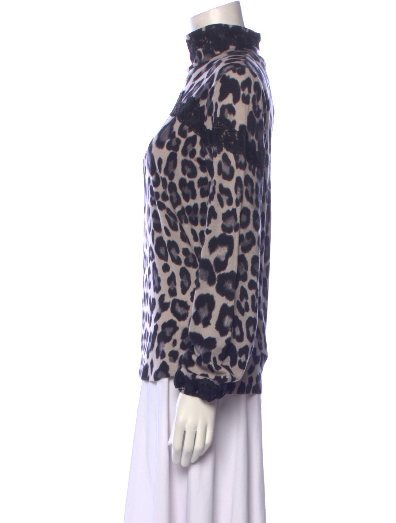 Dolce & Gabbana Virgin Wool Animal Print Sweater - Blue Knitwear ...