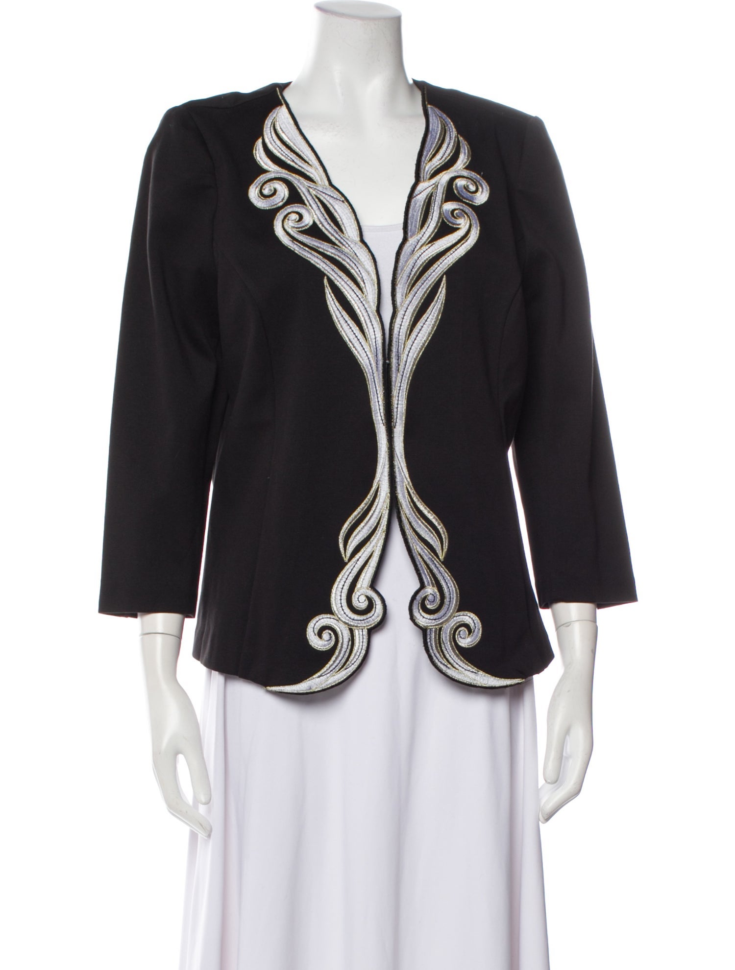 Bob Mackie Wearable Art Blazer - Black Jackets, Clothing - BOBMA25328 ...