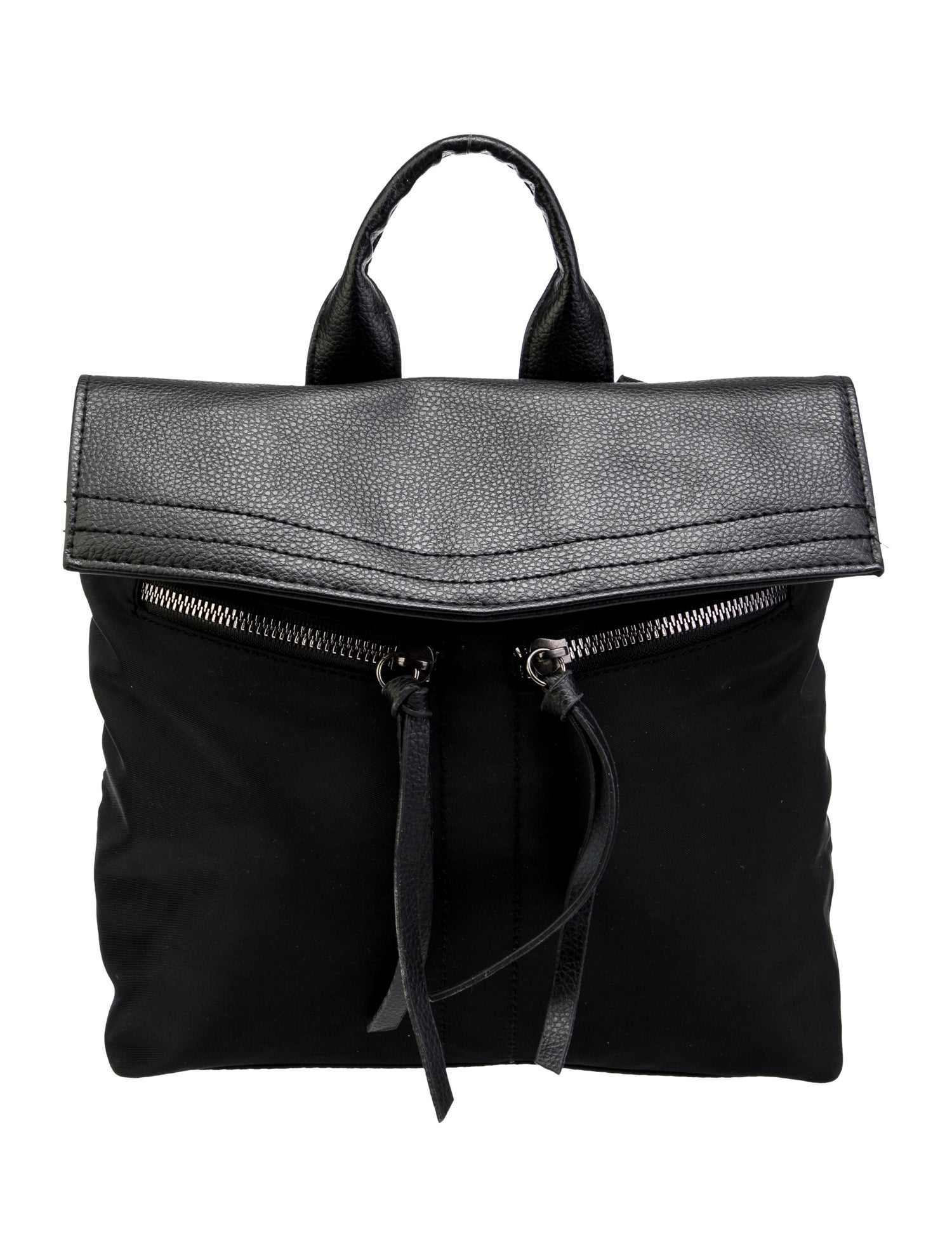 Botkier Leather-Trimmed Nylon Backpack - Black Backpacks, Handbags ...