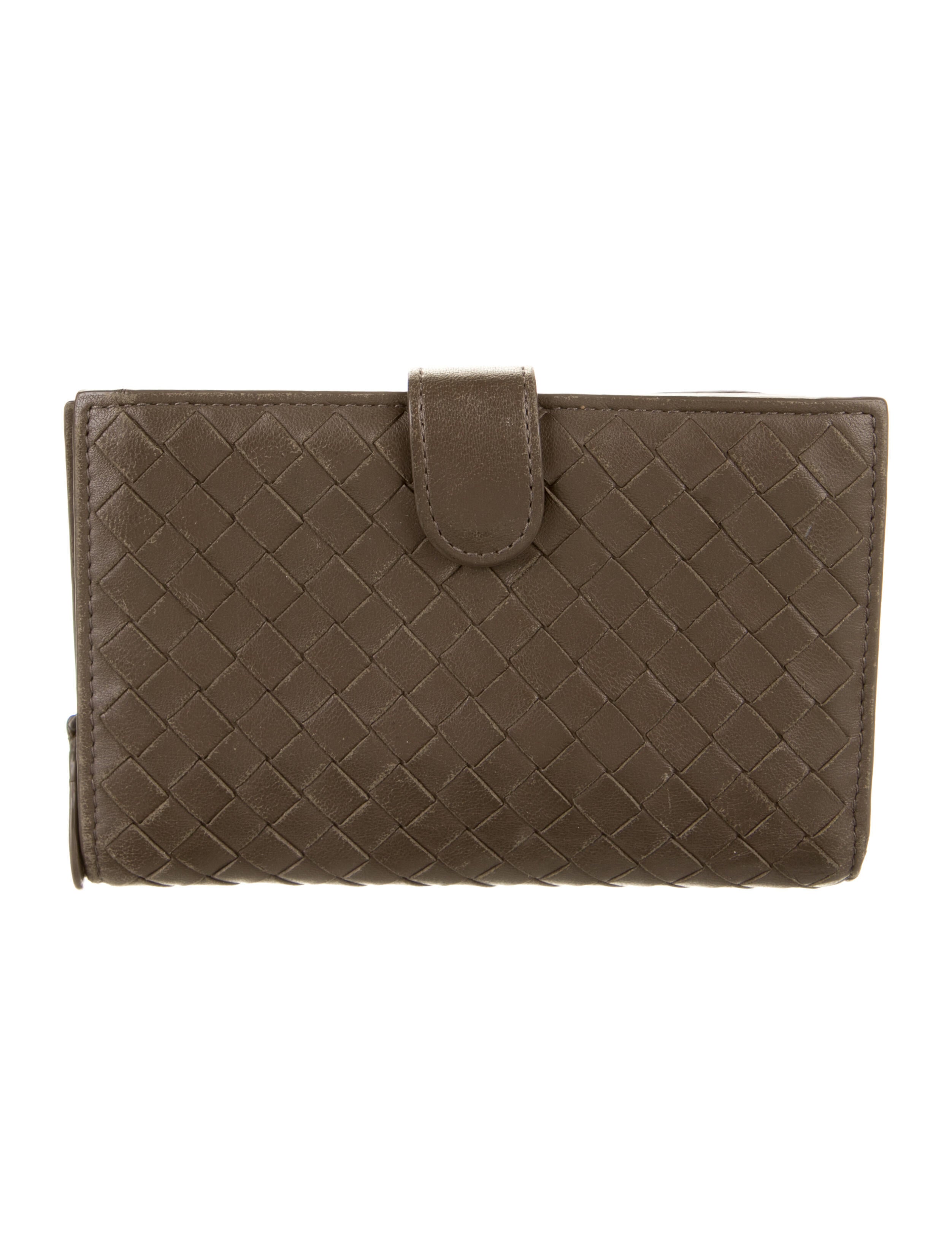 Bottega Veneta Intrecciato Weave Leather Compact Wallet - Neutrals ...
