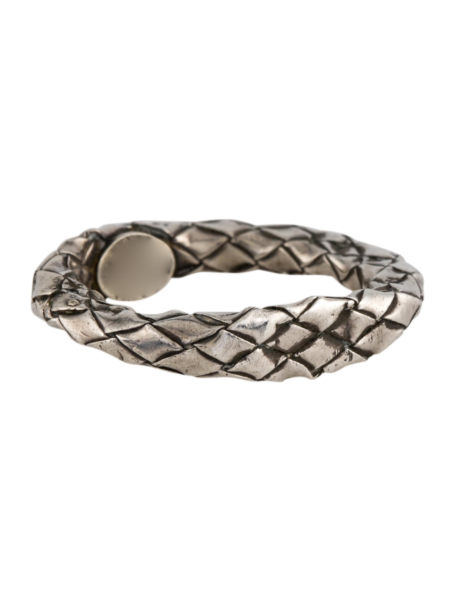 Bottega Veneta Intrecciato Stacking Ring - Sterling Silver Band, Rings ...