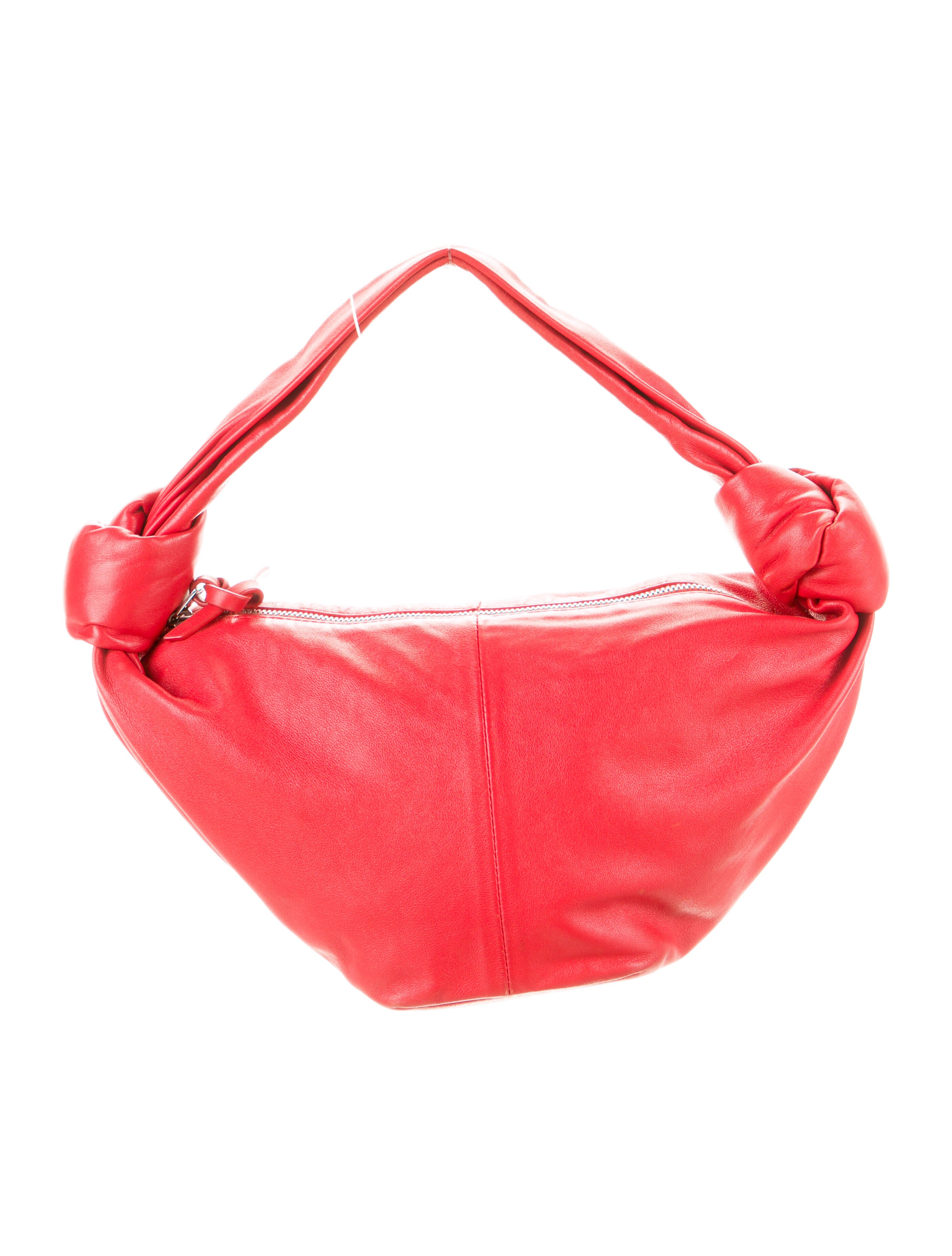 Bottega Veneta Leather Double Knot Bag - Red Shoulder Bags, Handbags ...