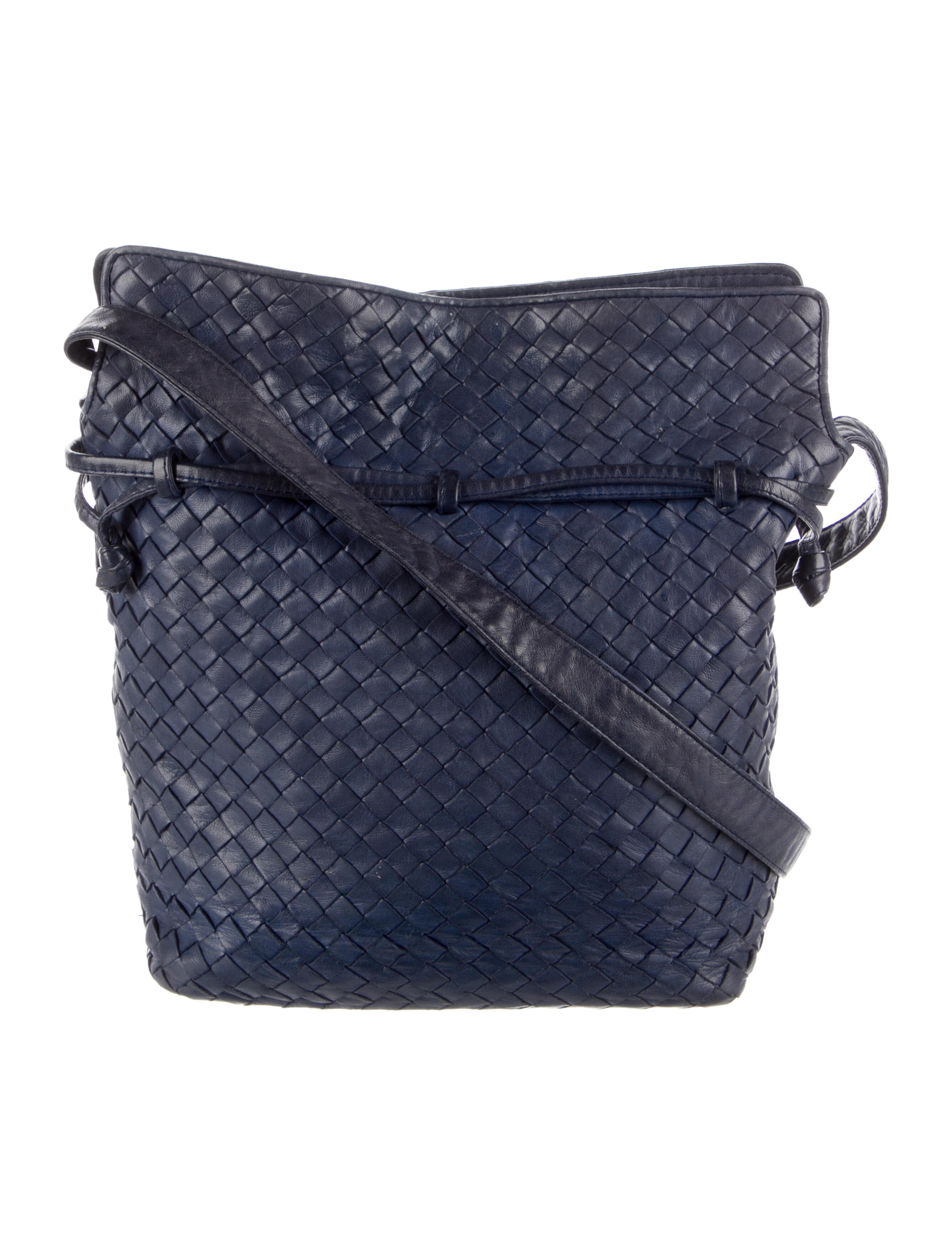 Bottega Veneta Large Intrecciato Brick Bag - Blue Shoulder Bags ...