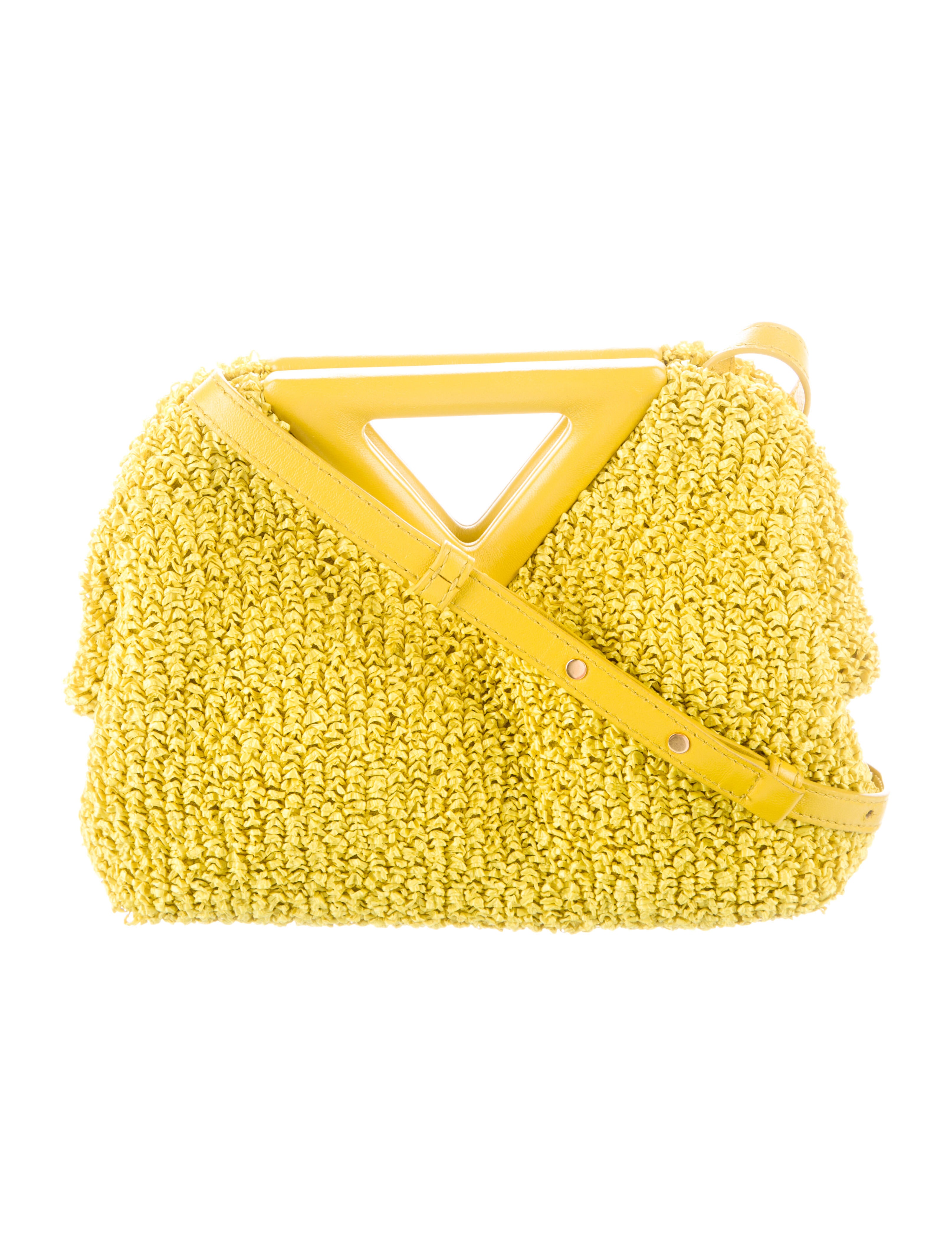 Bottega Veneta Point Bouclé Crossbody - Yellow Crossbody Bags, Handbags ...