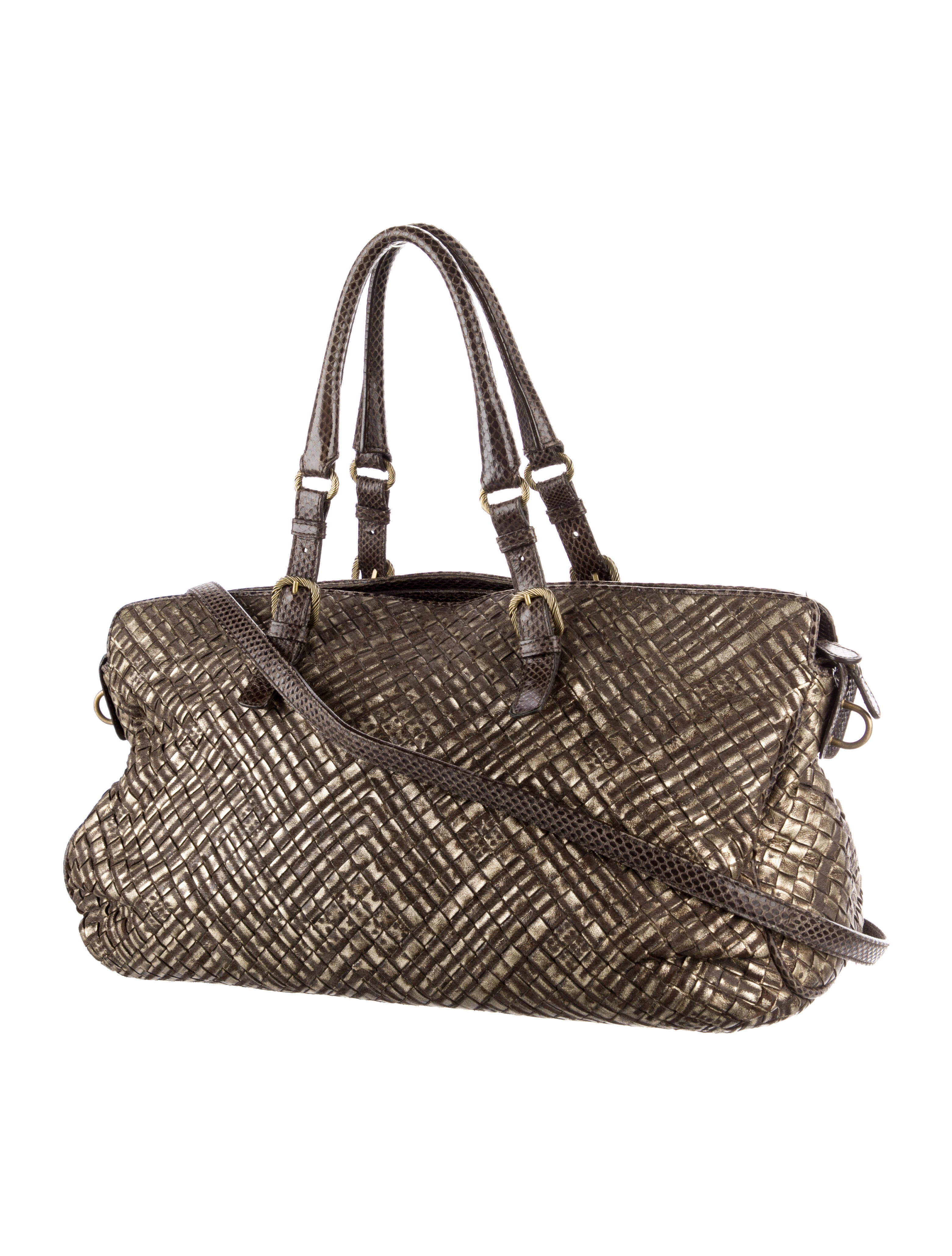 Bottega Veneta Intrecciato Cabat Tote - Gold Totes, Handbags - BOT29126 ...