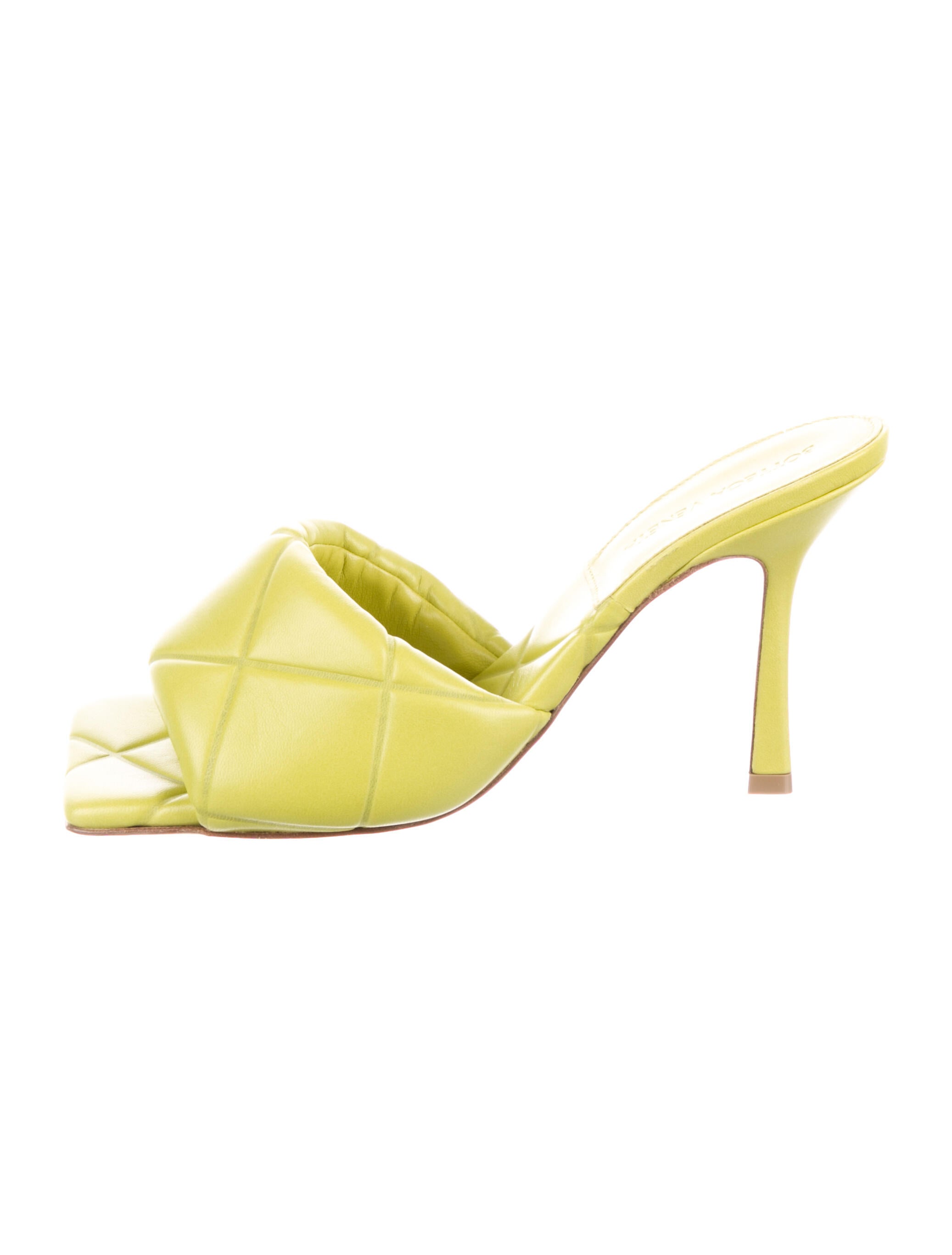 Bottega Veneta Leather Slides - Green Sandals, Shoes - BOT177893 | The ...