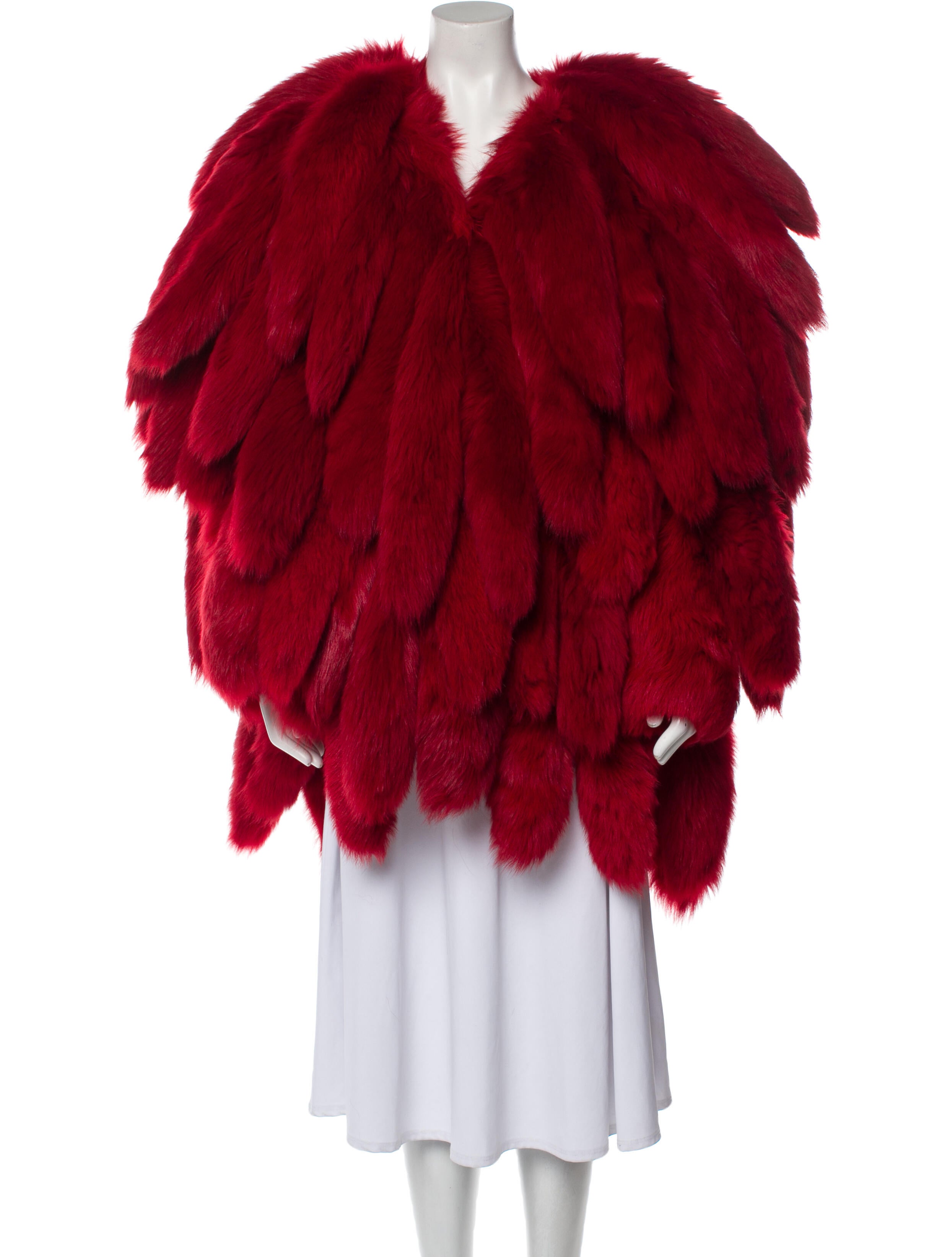Bottega Veneta 2021 Salon 02 'Tentacle' Fur Jacket w/ Tags - Red ...
