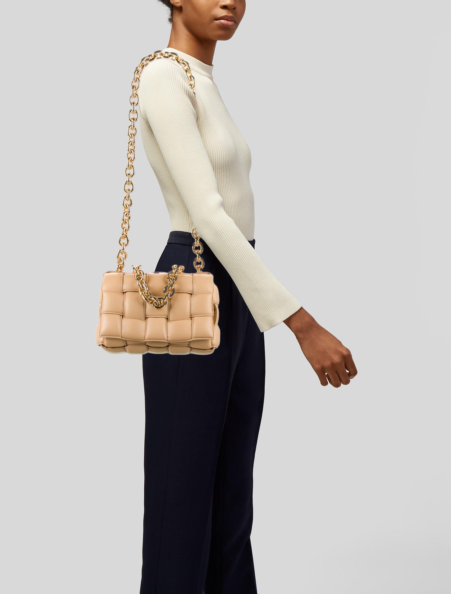Bottega Veneta Padded Chain Cassette Bag - Neutrals Shoulder Bags ...