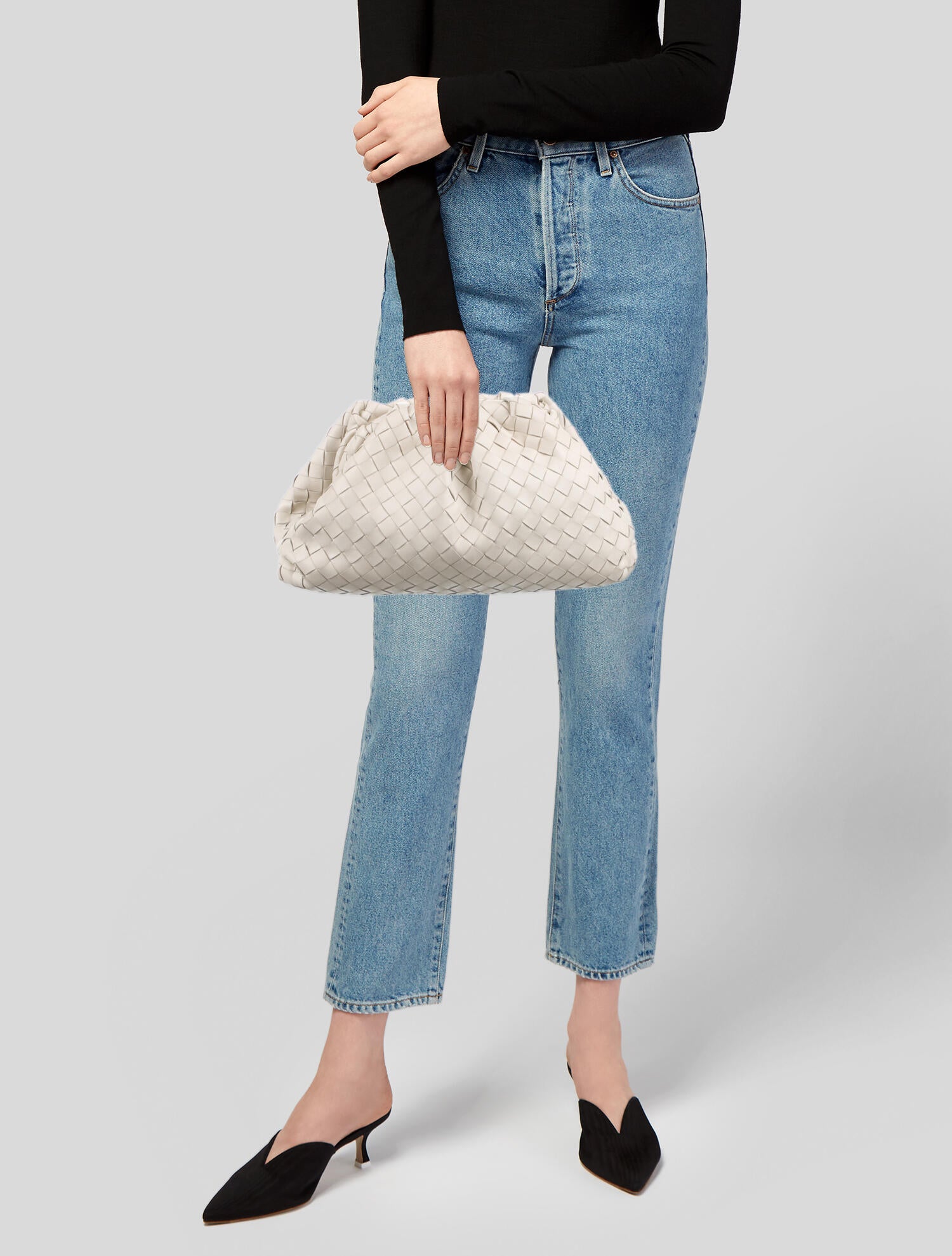 Bottega Veneta 2021 The Pouch Clutch White Clutches Handbags