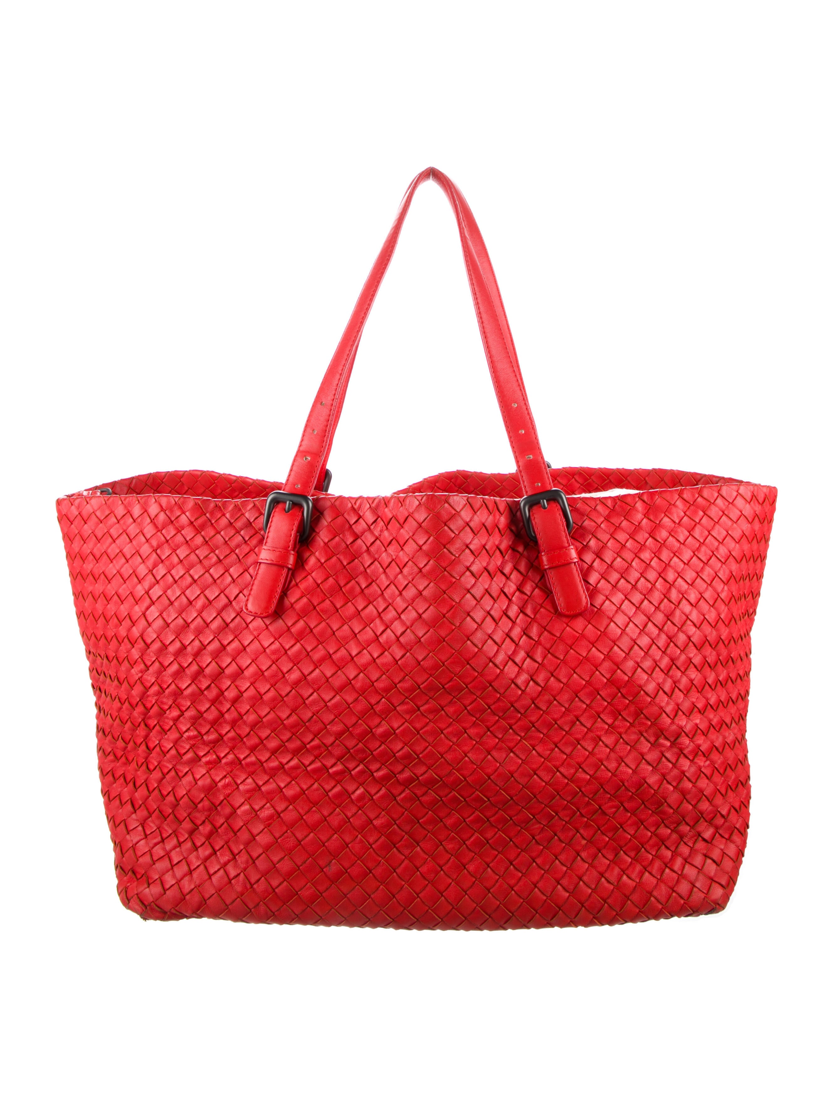 Bottega Veneta Intrecciato Large Cesta Tote - Red Totes, Handbags ...