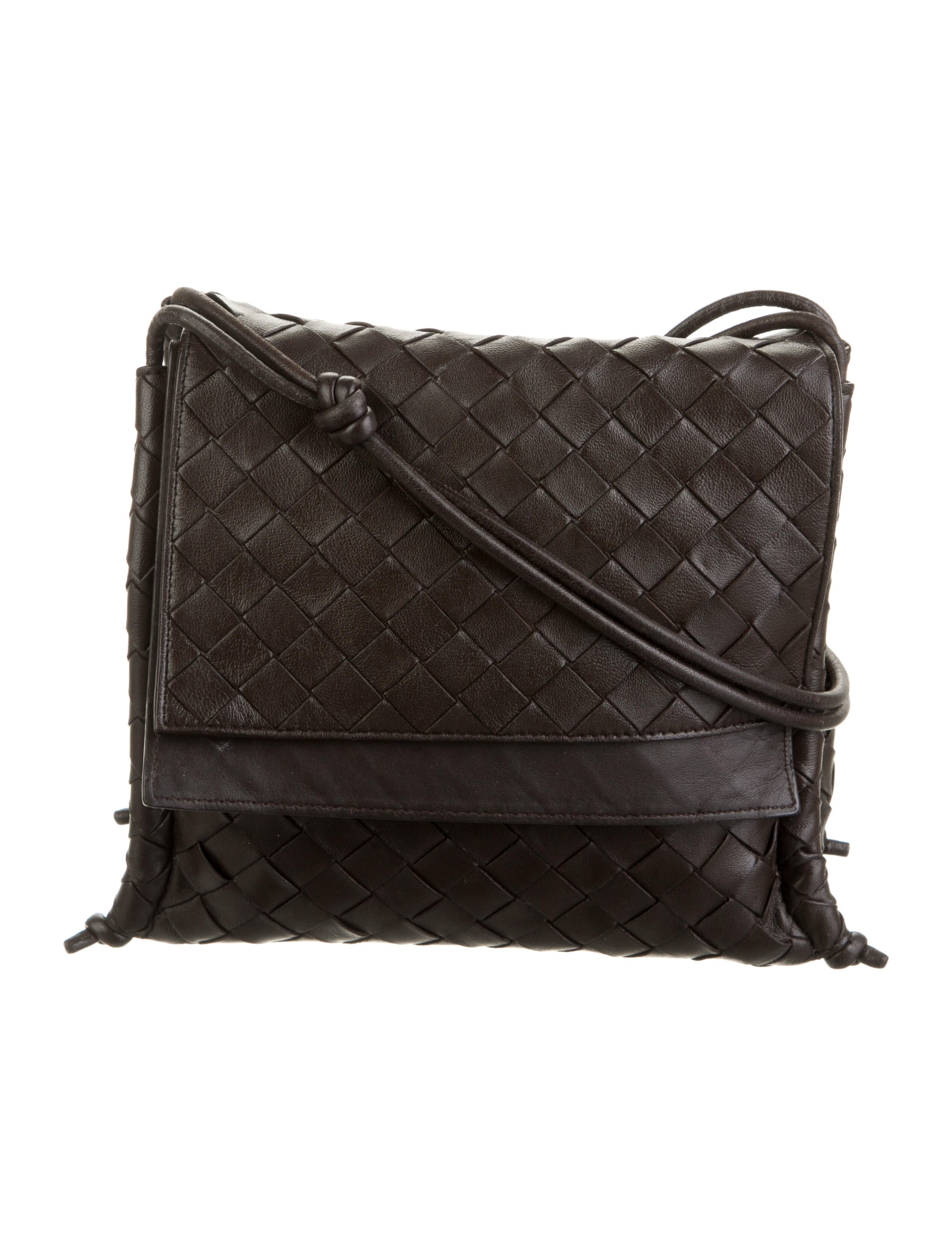 Bottega Veneta Nappa Intrecciato Flap Crossbody - Brown Crossbody Bags ...