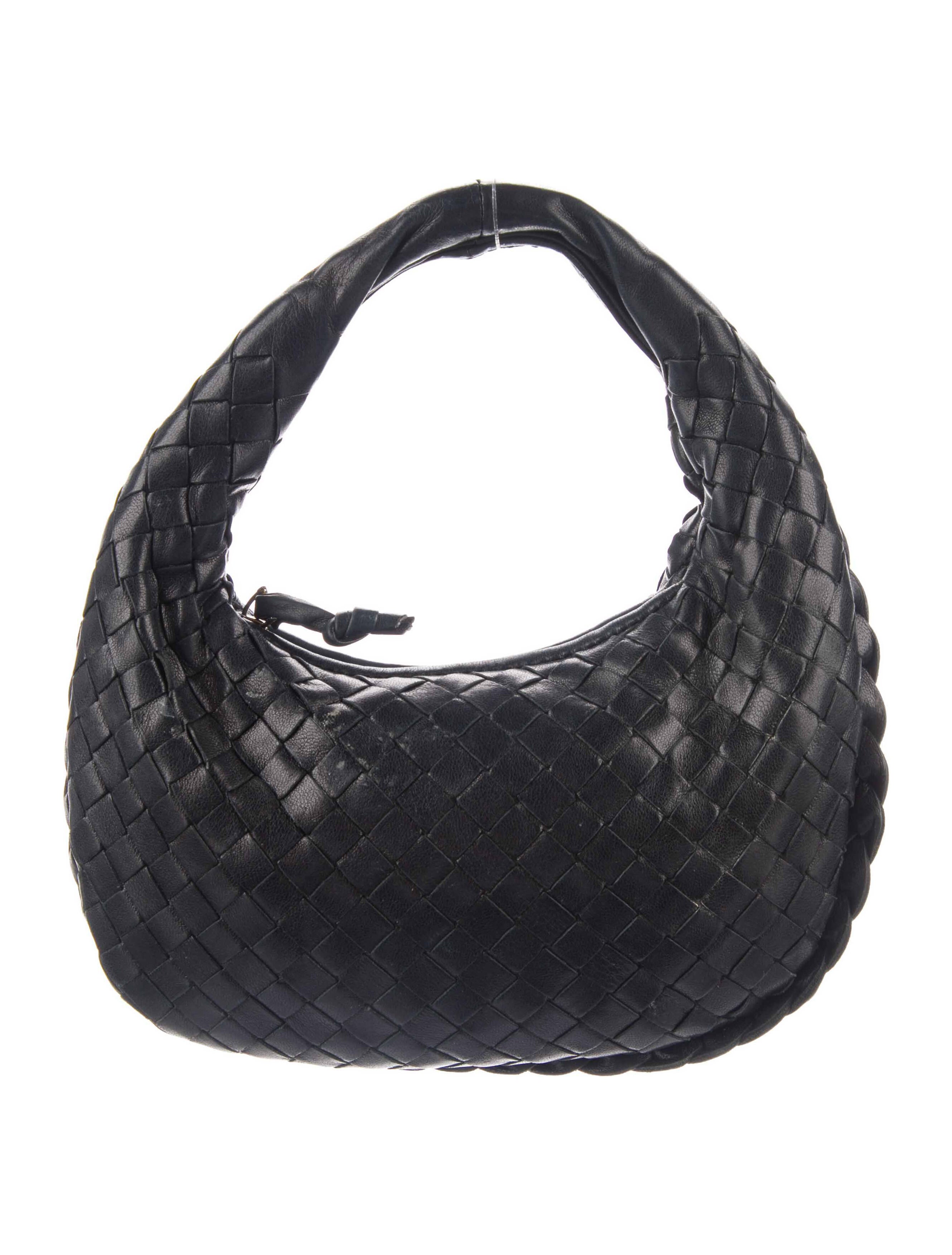 Bottega Veneta Leather Hobo Bag - Black Hobos, Handbags - BOT70514 ...