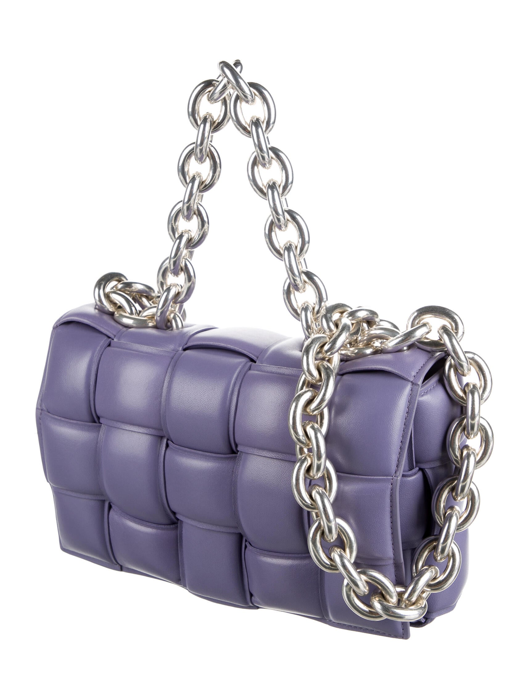 Bottega Veneta Chain Padded Cassette Bag - Purple Shoulder Bags ...