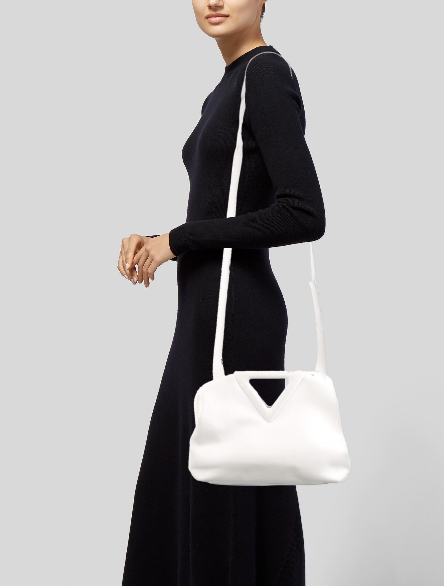 Bottega Veneta Large The Point Bag - White Shoulder Bags, Handbags ...