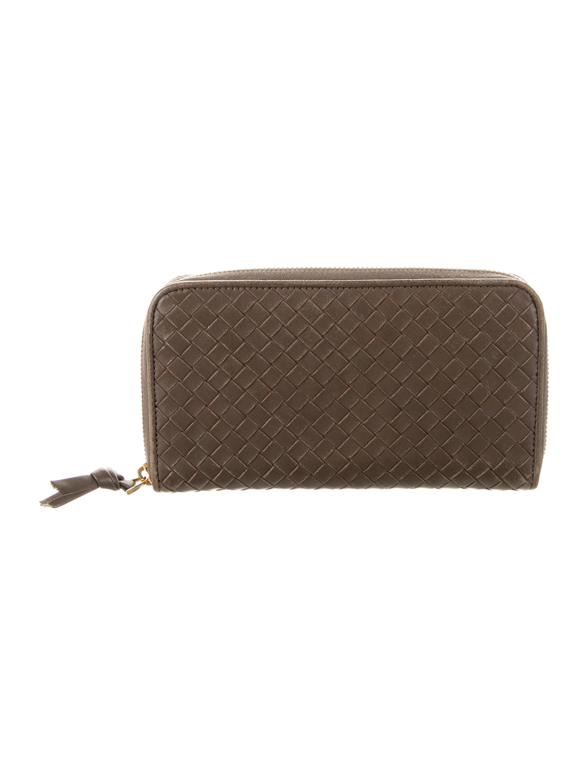 Bottega Veneta Intrecciato Weave Leather Wallet - Brown Wallets ...