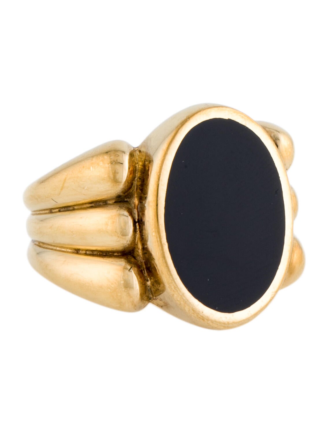 Bottega Veneta Enamel Signet Ring - Blue, Sterling Silver Signet Ring ...