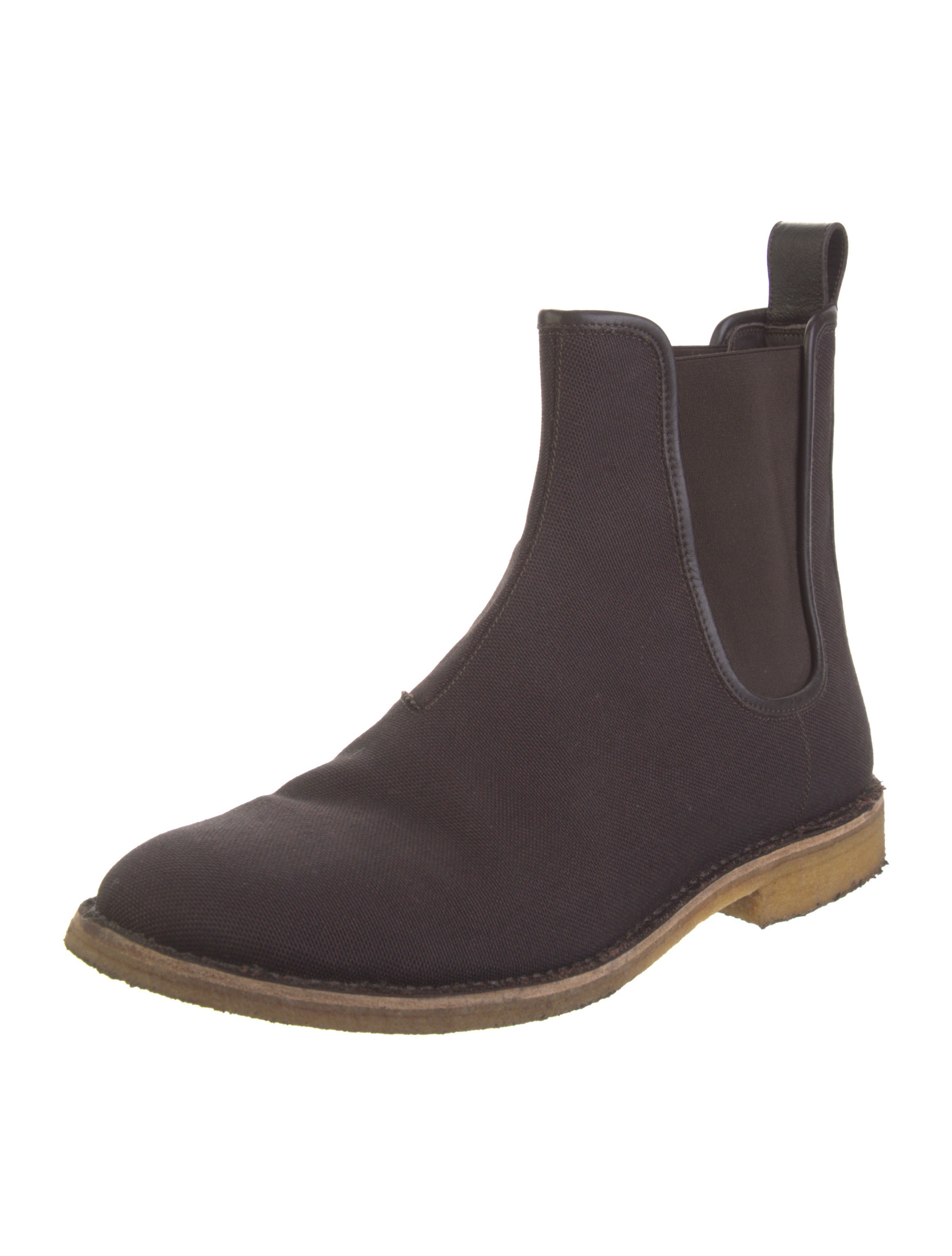 Bottega Veneta Canvas Chelsea Boots - Brown Boots, Shoes - BOT202025 ...