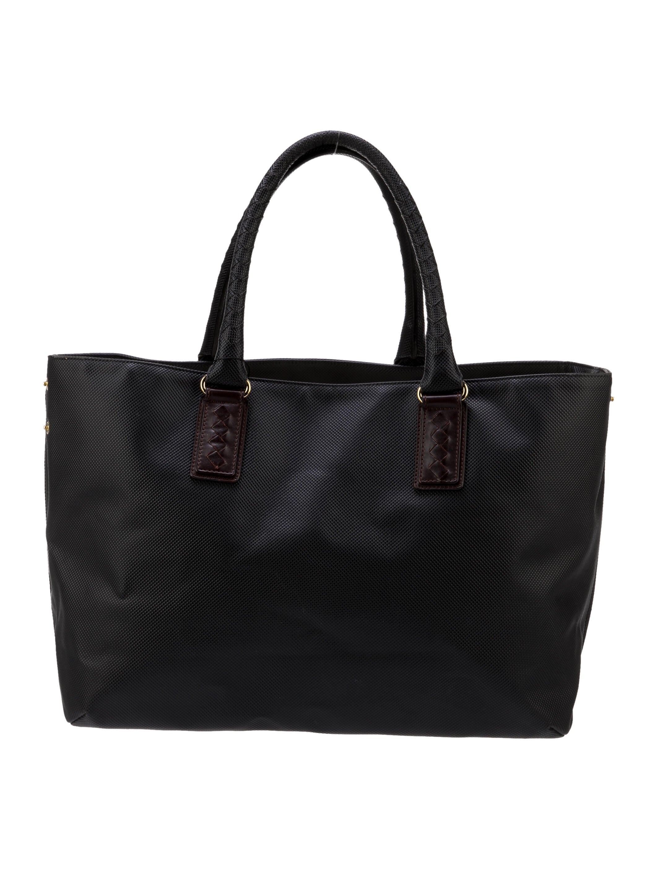 Bottega Veneta Intrecciato-Trimmed Marco Polo Tote - Black Totes ...