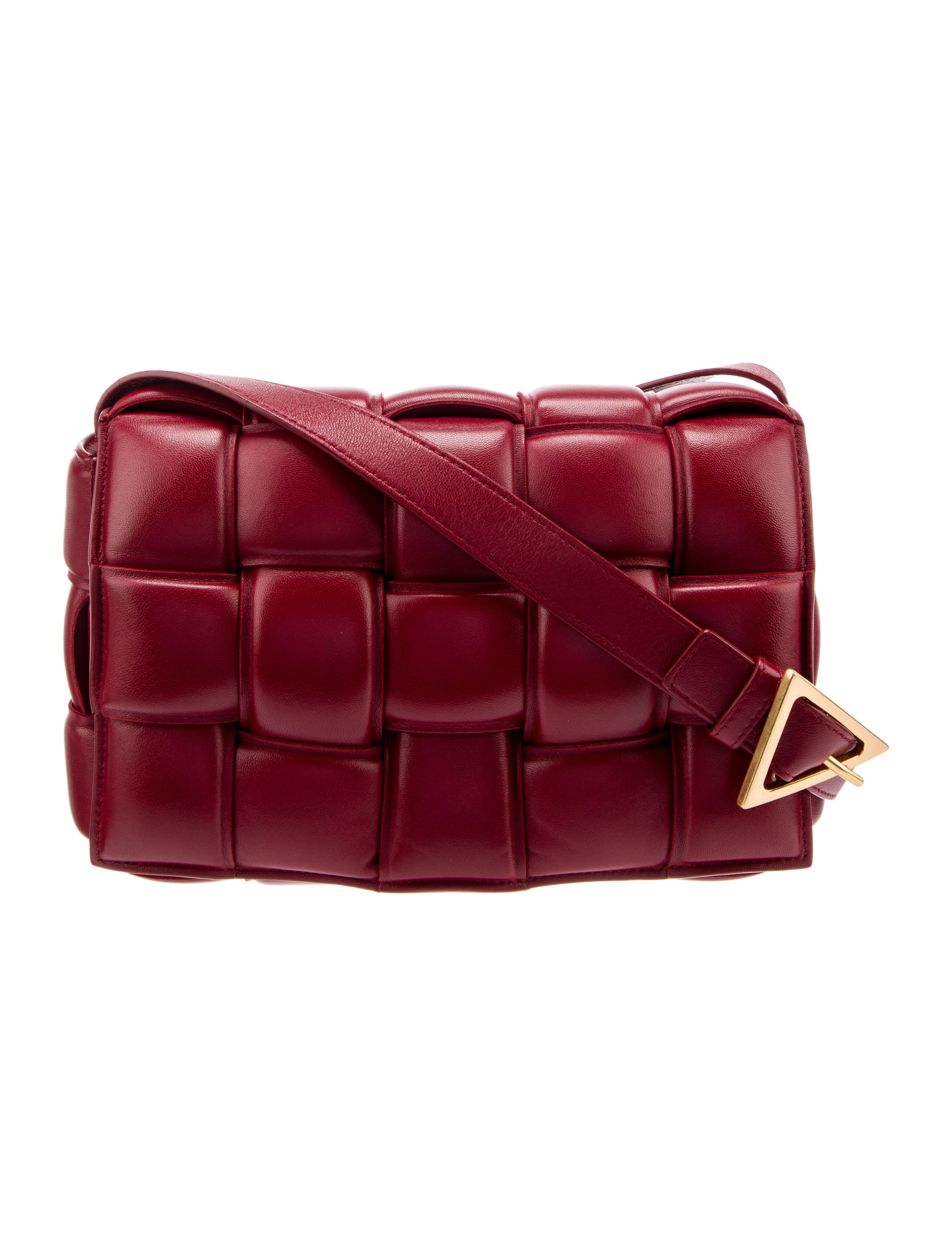 Bottega Veneta Padded Cassette Shoulder Bag - Burgundy Shoulder Bags ...