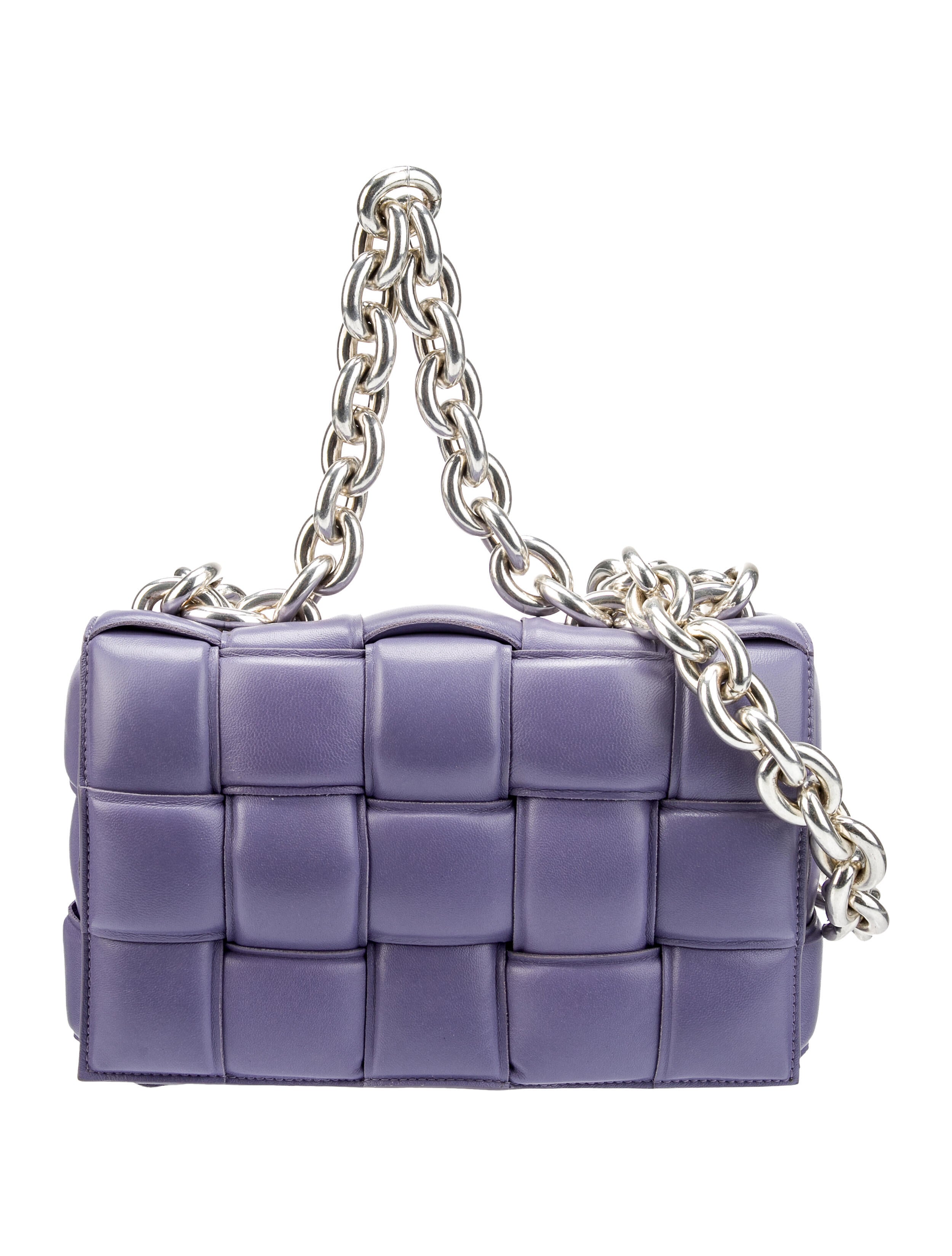 Bottega Veneta Padded Chain Cassette Bag - Purple Shoulder Bags ...