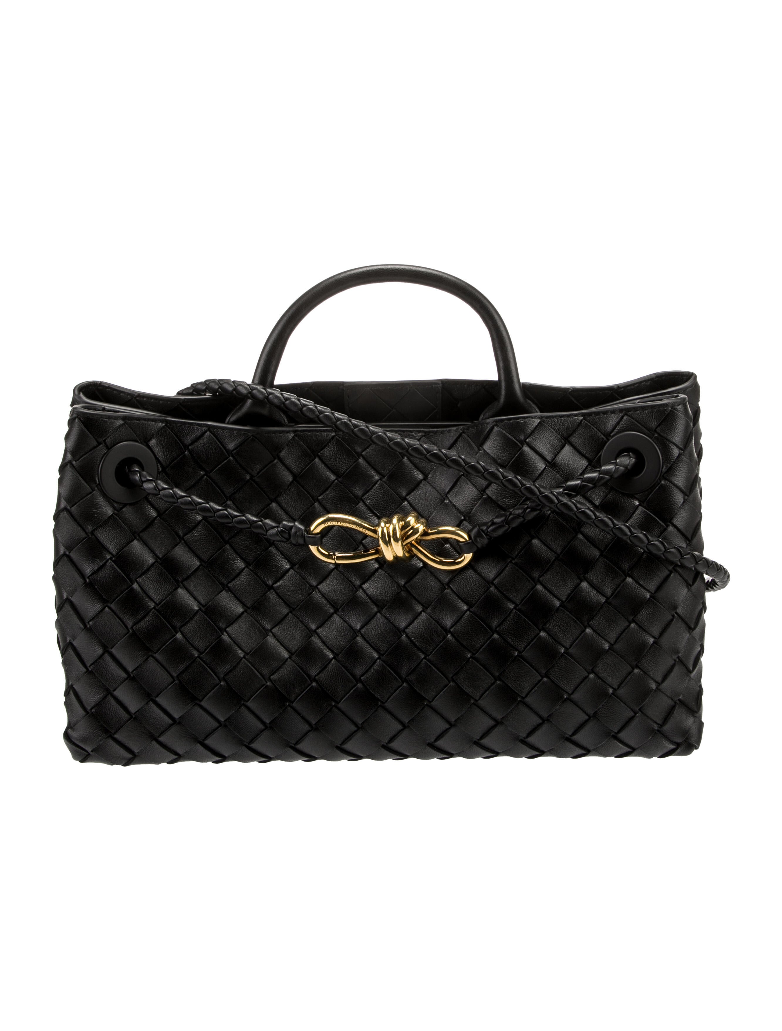 Bottega Veneta Nappa Intrecciato Small East/West Andiamo Bag - Black ...