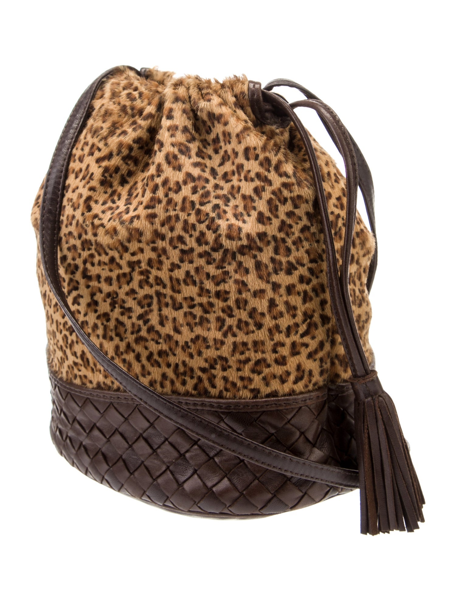 Michael Kors Drawstring Snakeskin Bucket Bag - Brown Bucket Bags ...