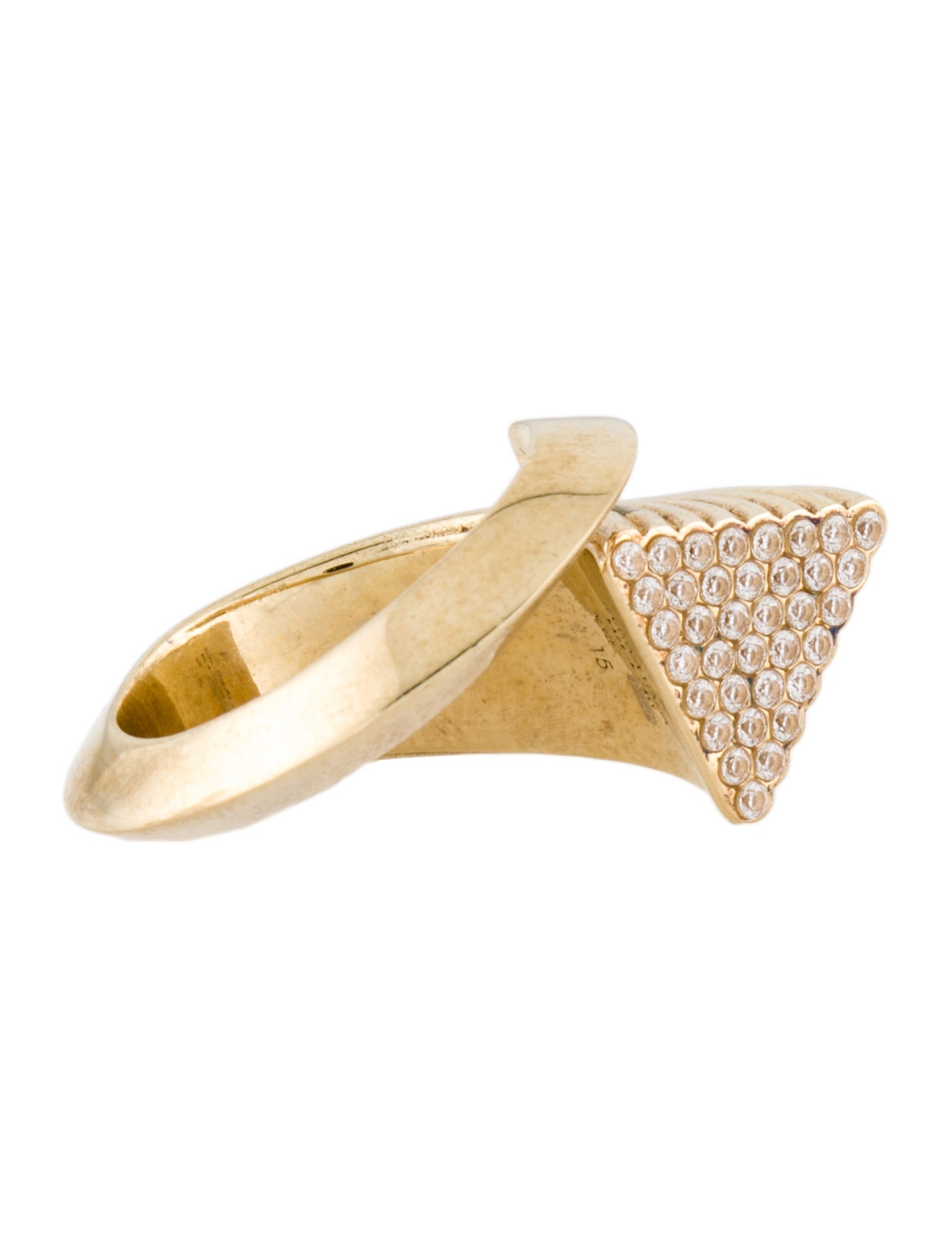 Bottega Veneta Crystal Wrap Cocktail Ring - Gold-Tone Metal Cocktail ...