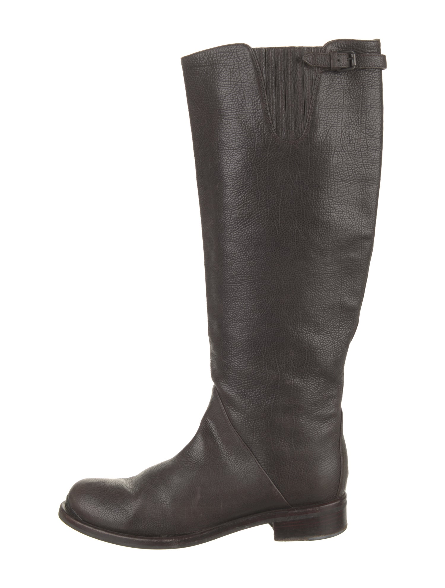 Valentino Rockstud Accents Leather Riding Boots - Black Boots, Shoes ...