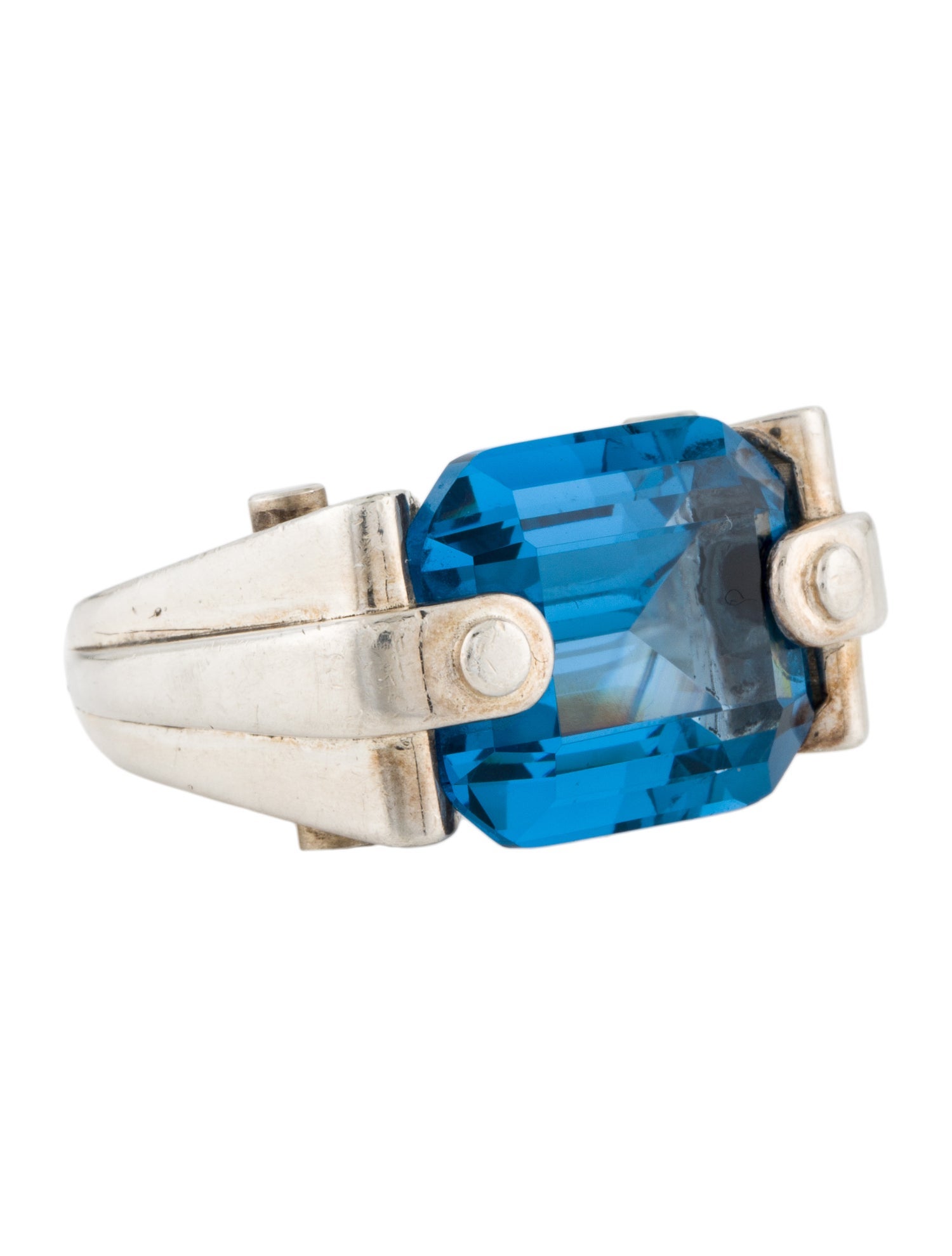 Bottega Veneta Synthetic Spinel Cocktail Ring - Sterling Silver ...