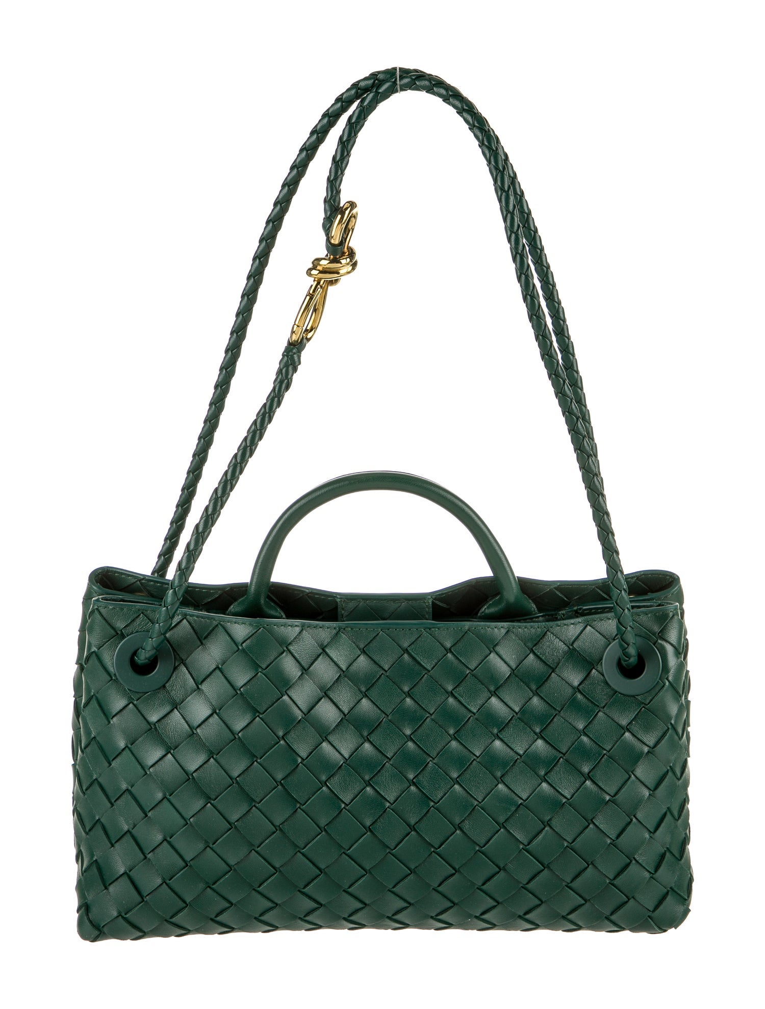 Bottega Veneta Intrecciato Medium Andiamo Bag - Green Handle Bags ...