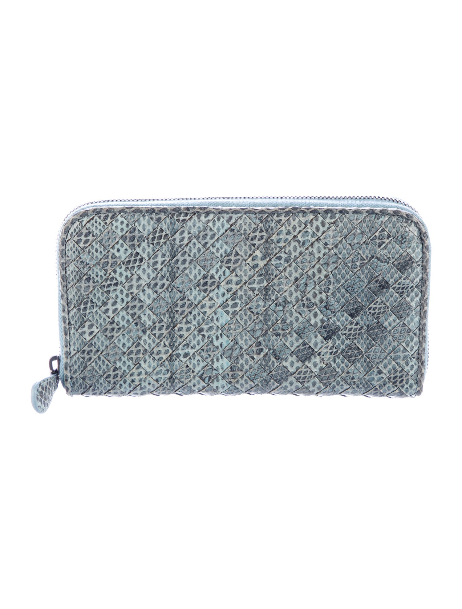 Bottega Veneta Intrecciato Weave Karung Continental Wallet - Blue ...