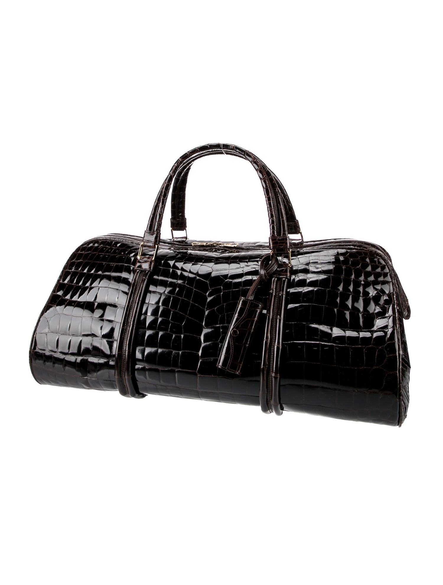 Bottega Veneta Crocodile Duffel Bag - Brown Weekenders, Bags ...