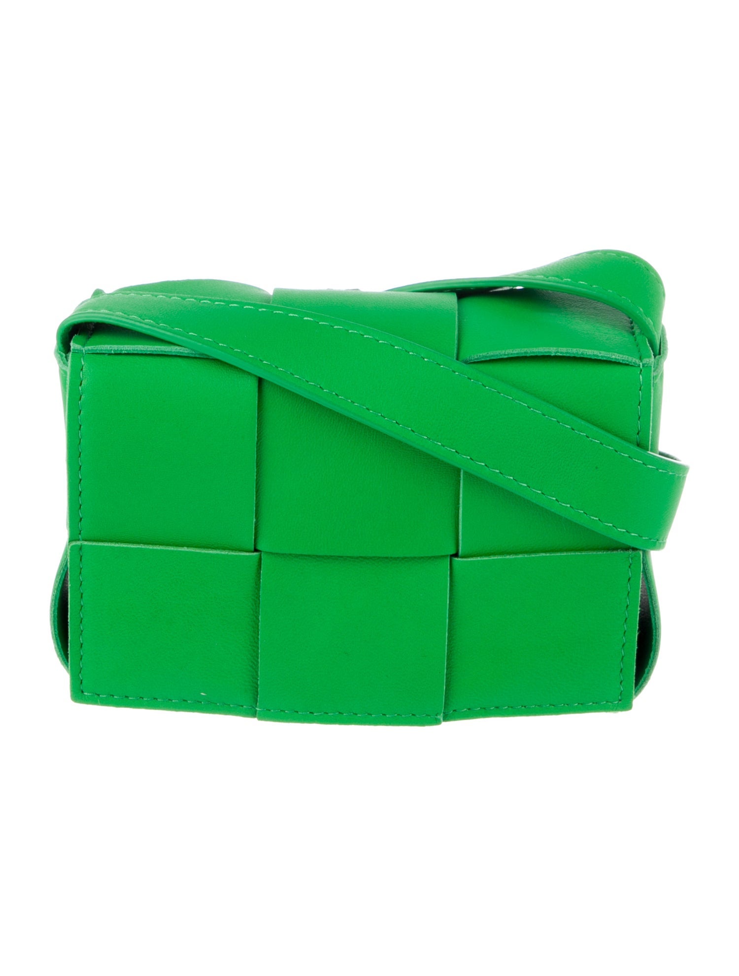 Bottega Veneta Mini Cassette Bag w/Tags - Green Crossbody Bags ...