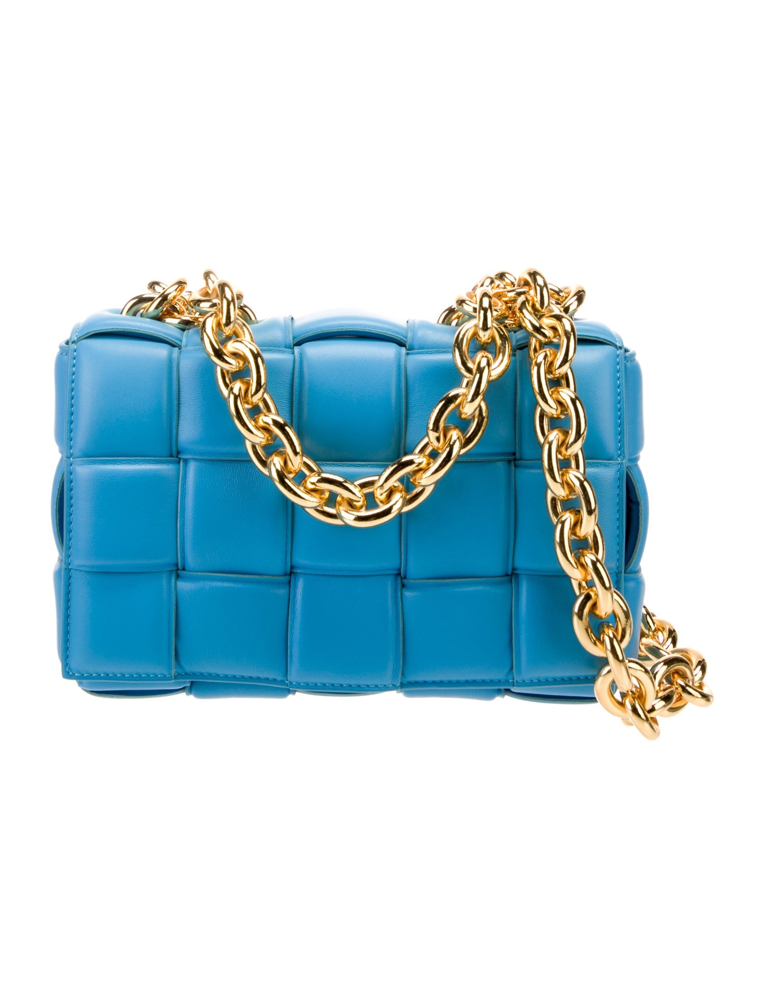 Bottega Veneta Padded Chain Cassette Bag - Blue Shoulder Bags, Handbags ...