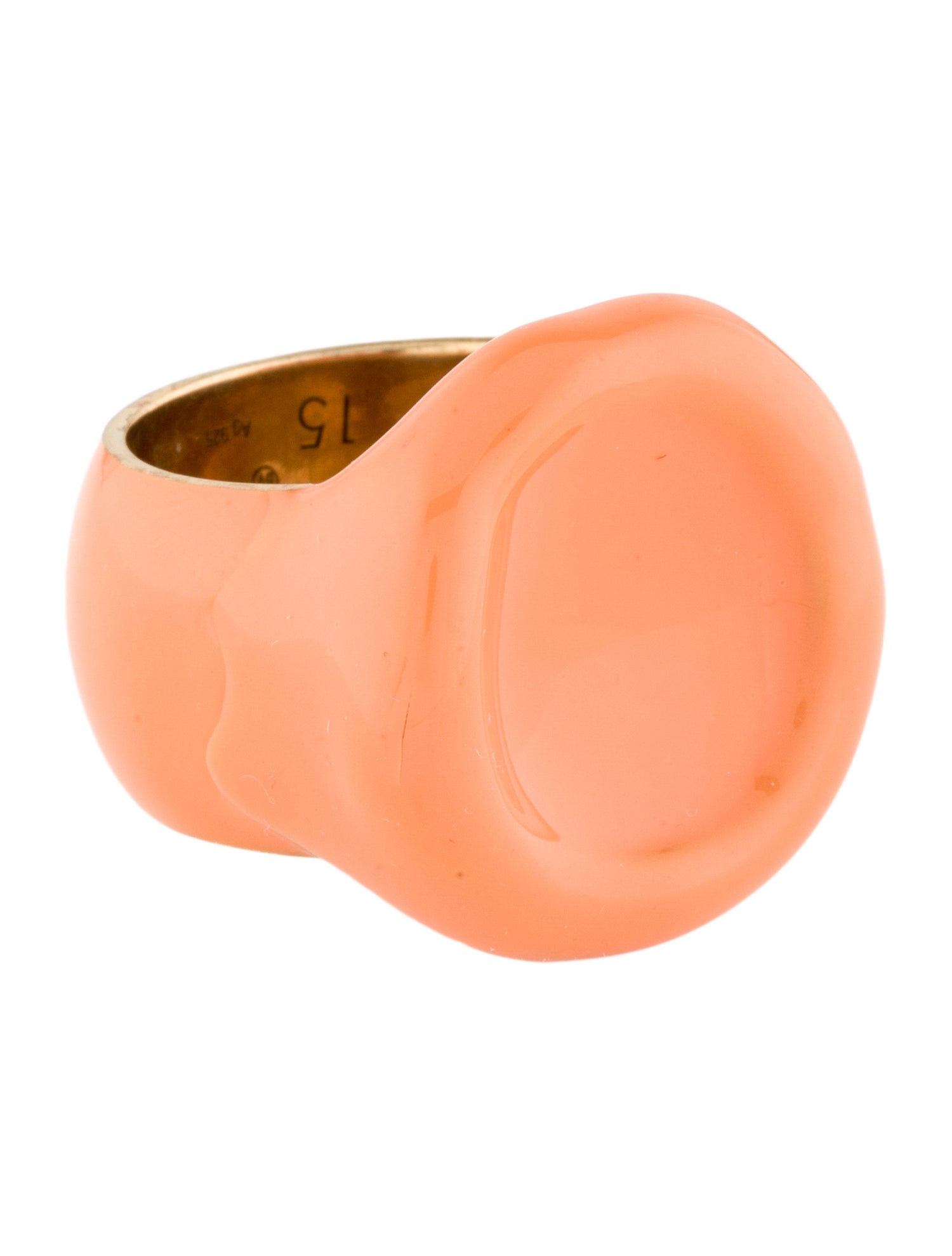 Bottega Veneta Seal Ring - Orange, Sterling Silver Signet Ring, Rings ...