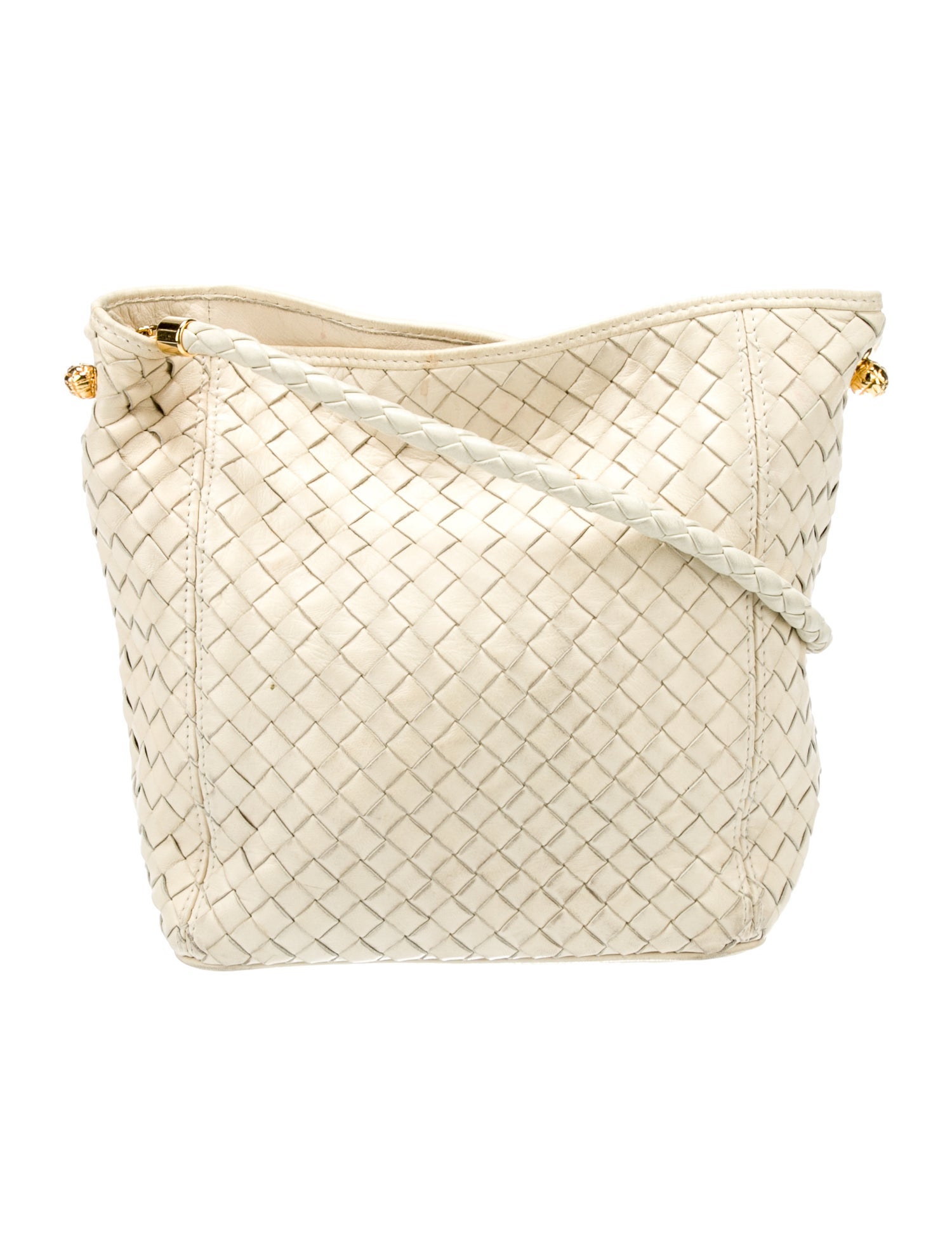 Bottega Veneta Vintage Intercciato Bucket Bag - Neutrals Bucket Bags ...