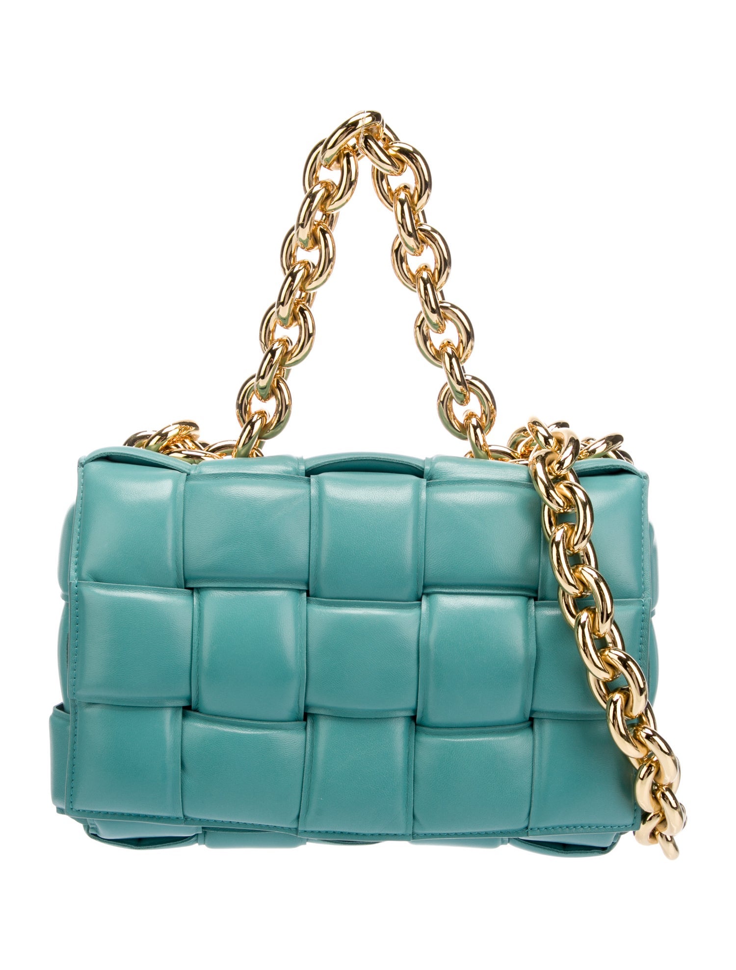 Bottega Veneta Padded Chain Cassette Bag - Blue Shoulder Bags, Handbags ...