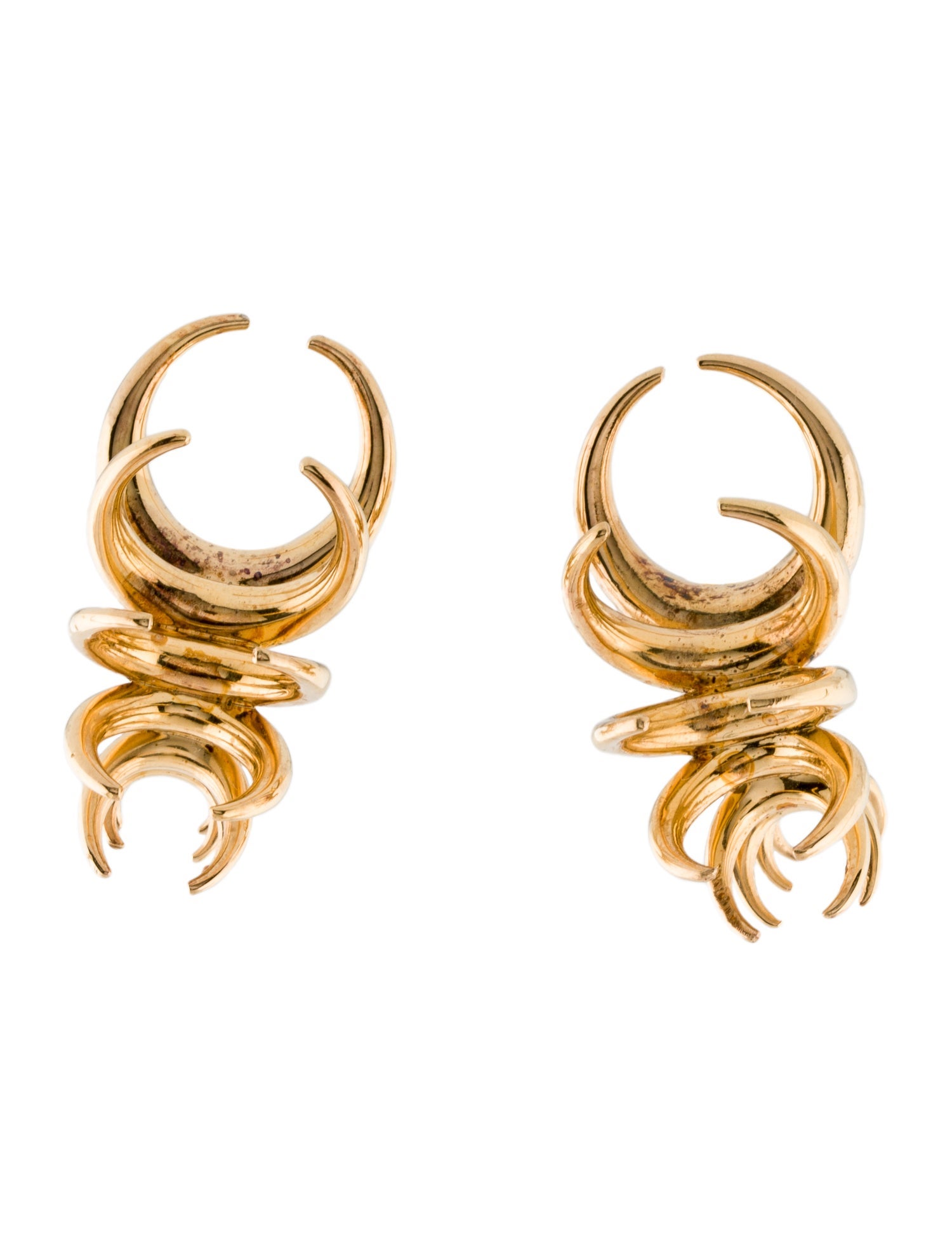 Bottega Veneta Weave Hoop Earrings - Green, Sterling Silver Hoop ...