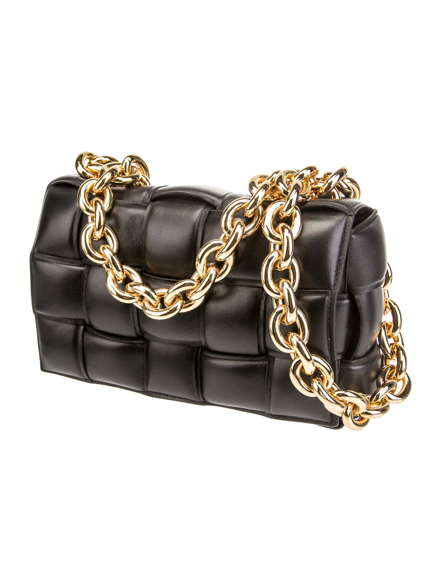 Bottega Veneta Nappa Maxi Intrecciato Padded Chain Cassette Bag - Black ...