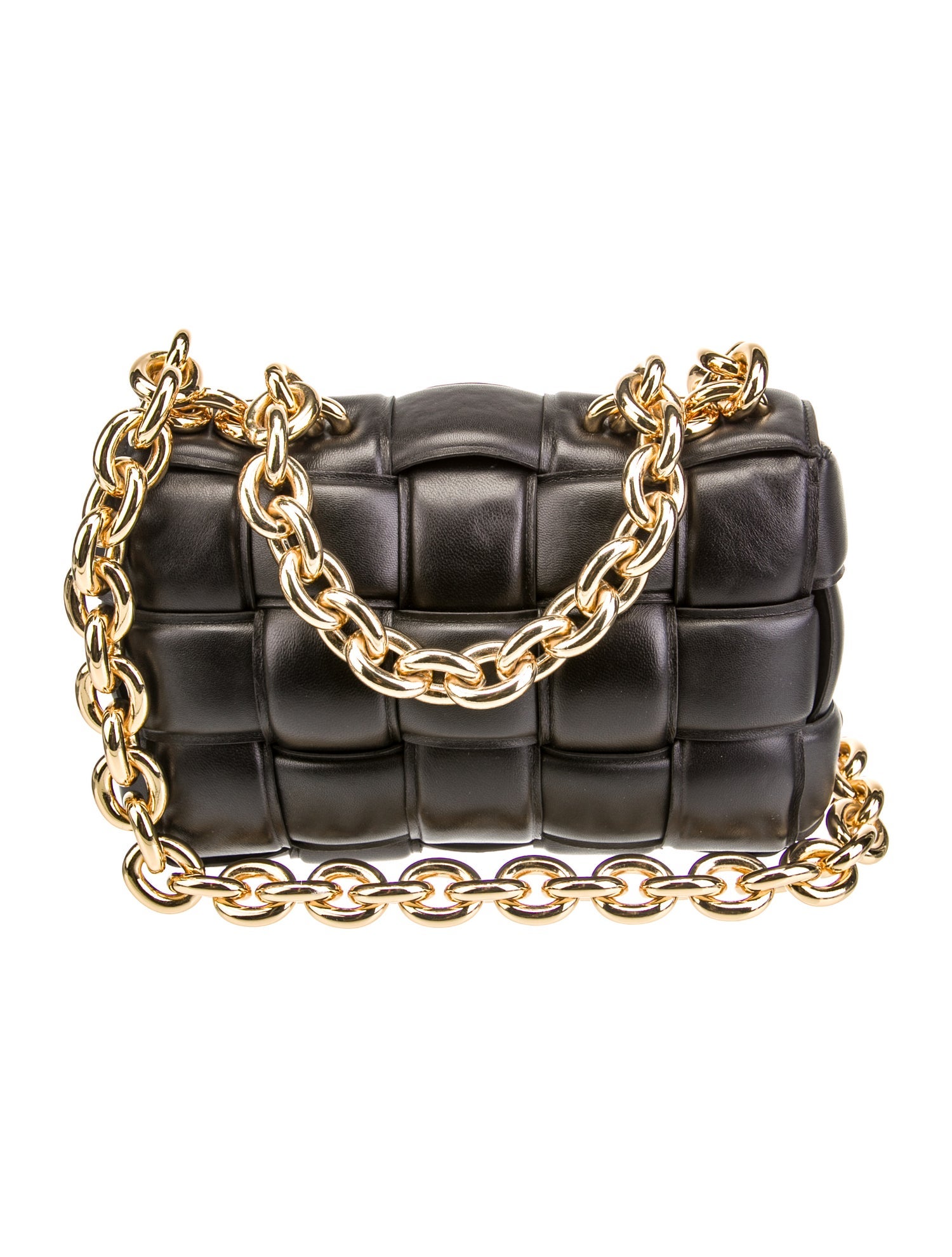 Bottega Veneta Nappa Maxi Intrecciato Padded Chain Cassette Bag - Black ...